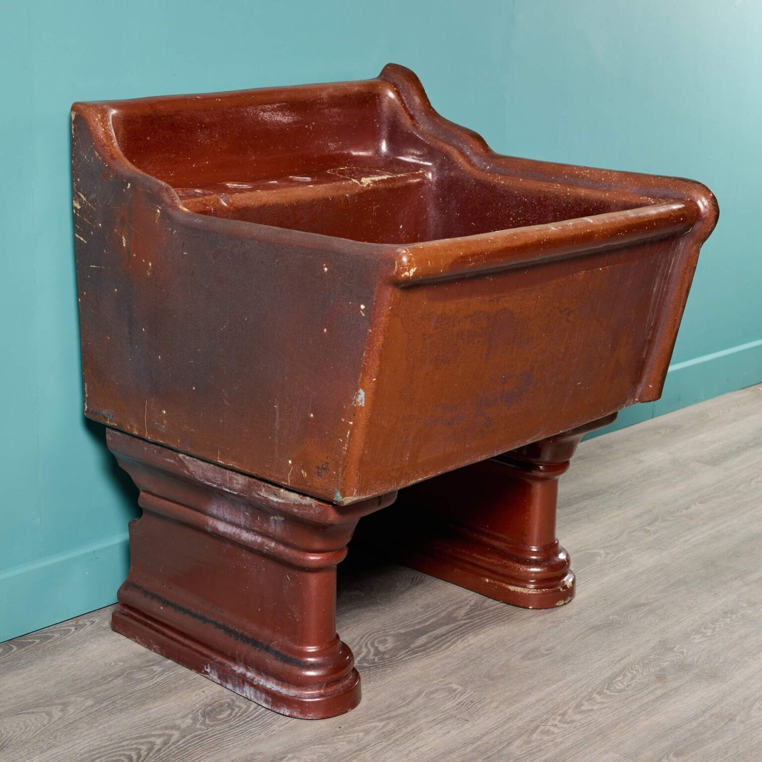 Large Antique Salt Glazed Laundry Sink - UK Architectural Heritage