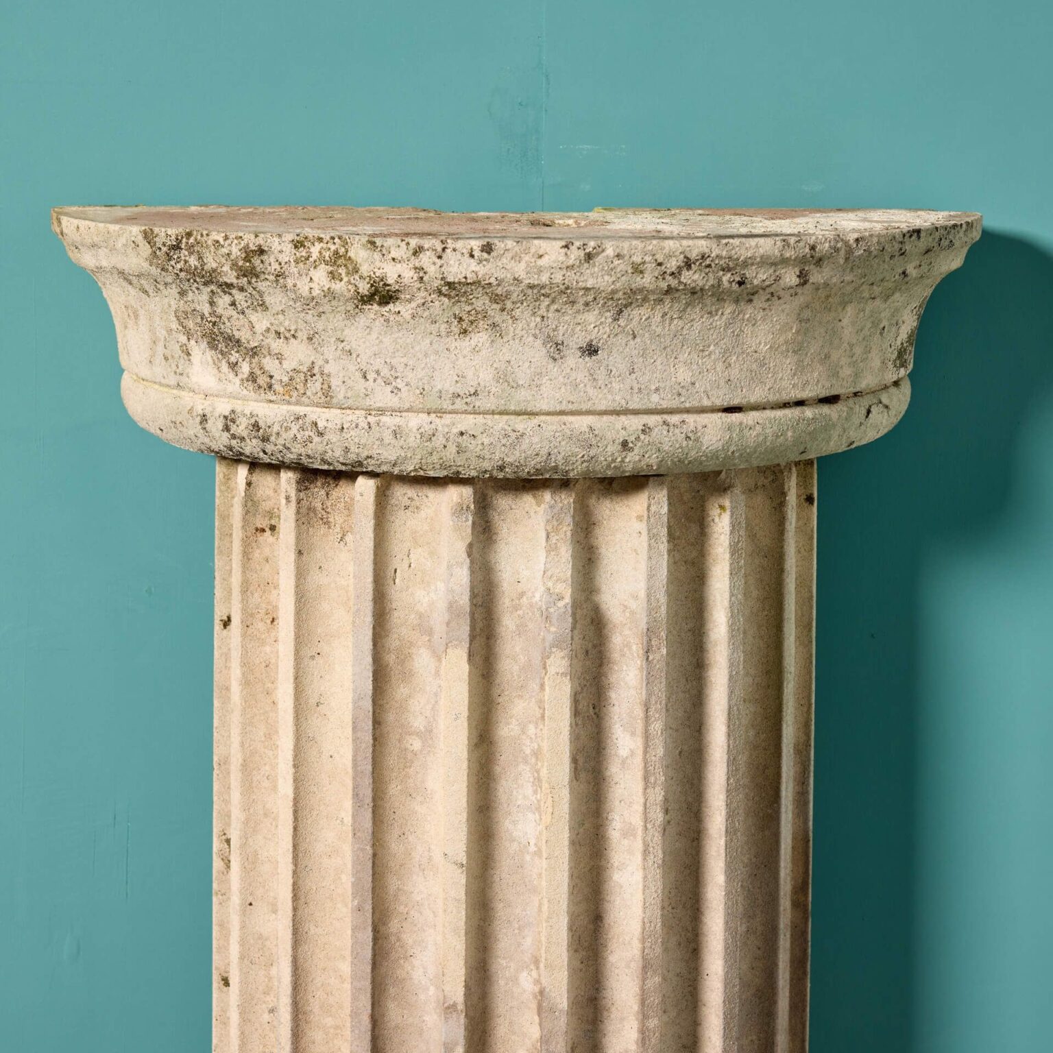Pair of Neoclassical Limestone Column Pedestals - UK Architectural Heritage