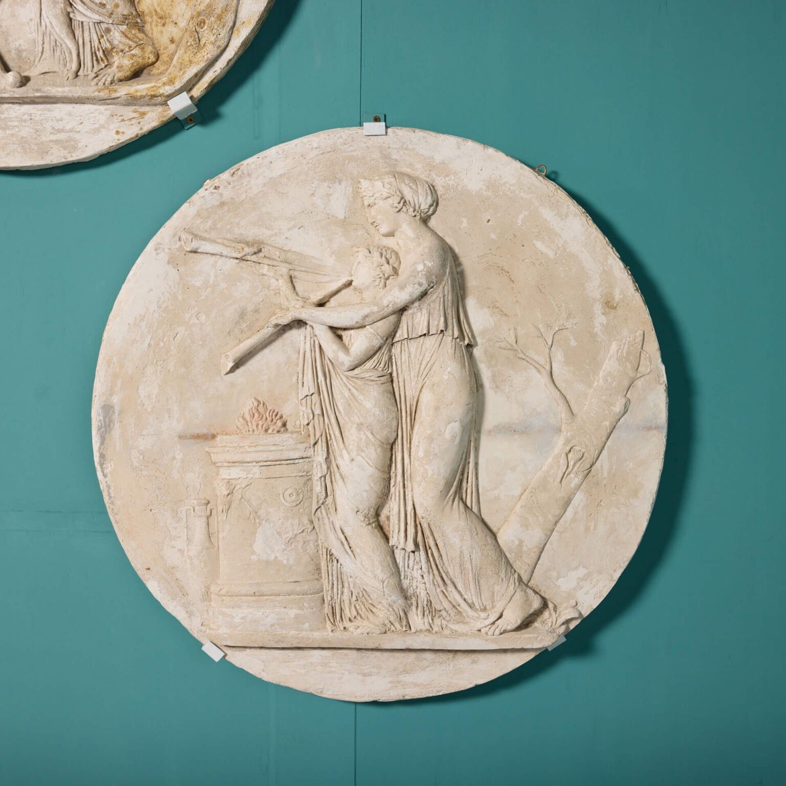 Set of 3 Neoclassical Style Plaster Wall Roundels - UK Architectural ...