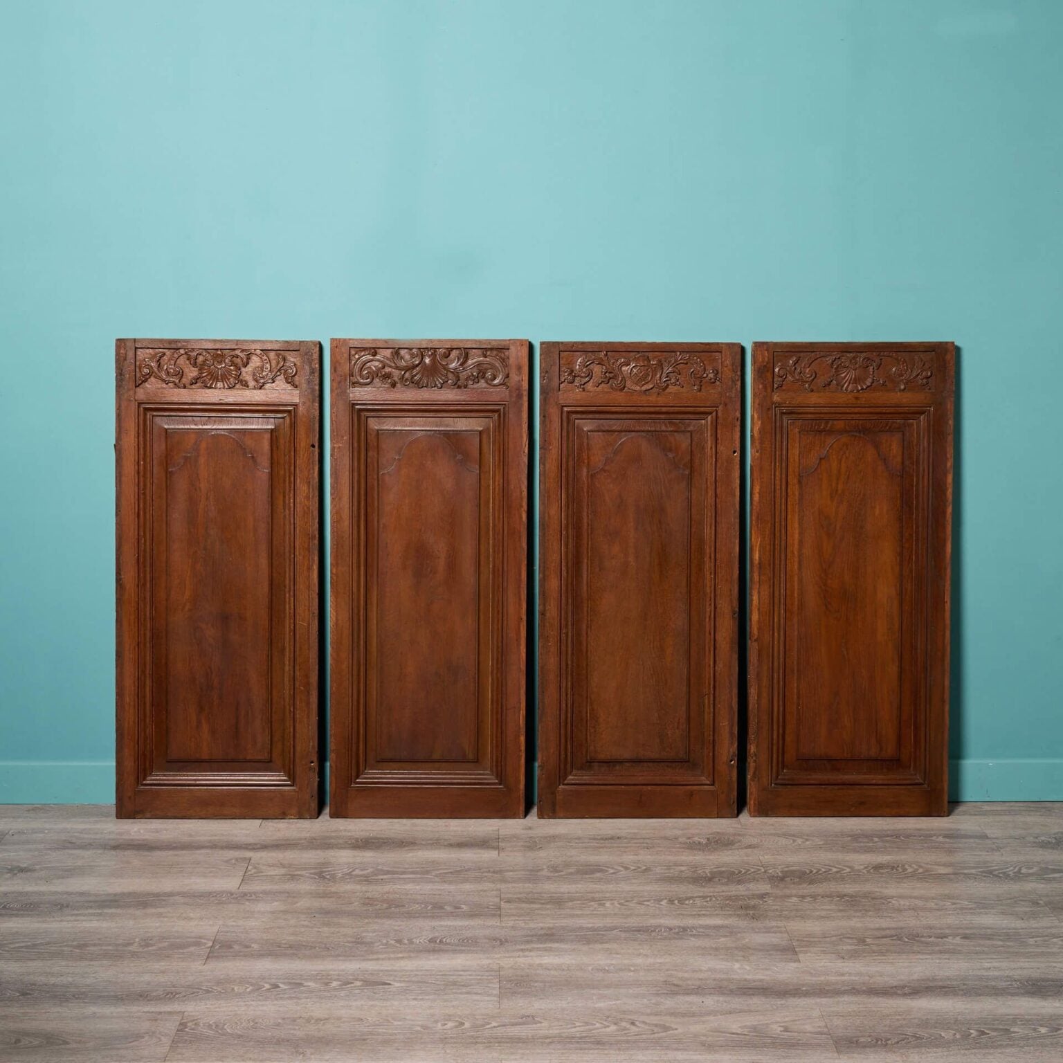 Four Antique Carved Oak Panels - UK Architectural Heritage