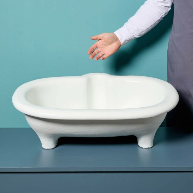 Antique Shaped Counter Top Stoneware Basin - UK Architectural Heritage