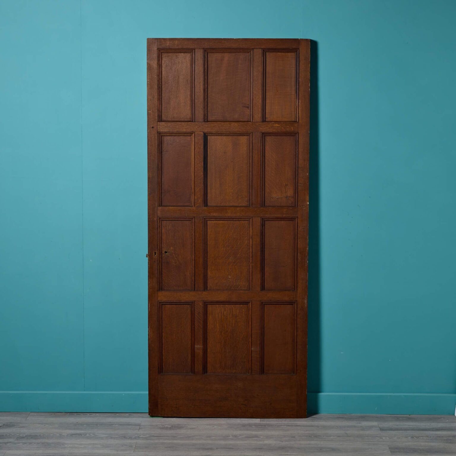 Antique English Oak 12 Panel Door - UK Architectural Heritage