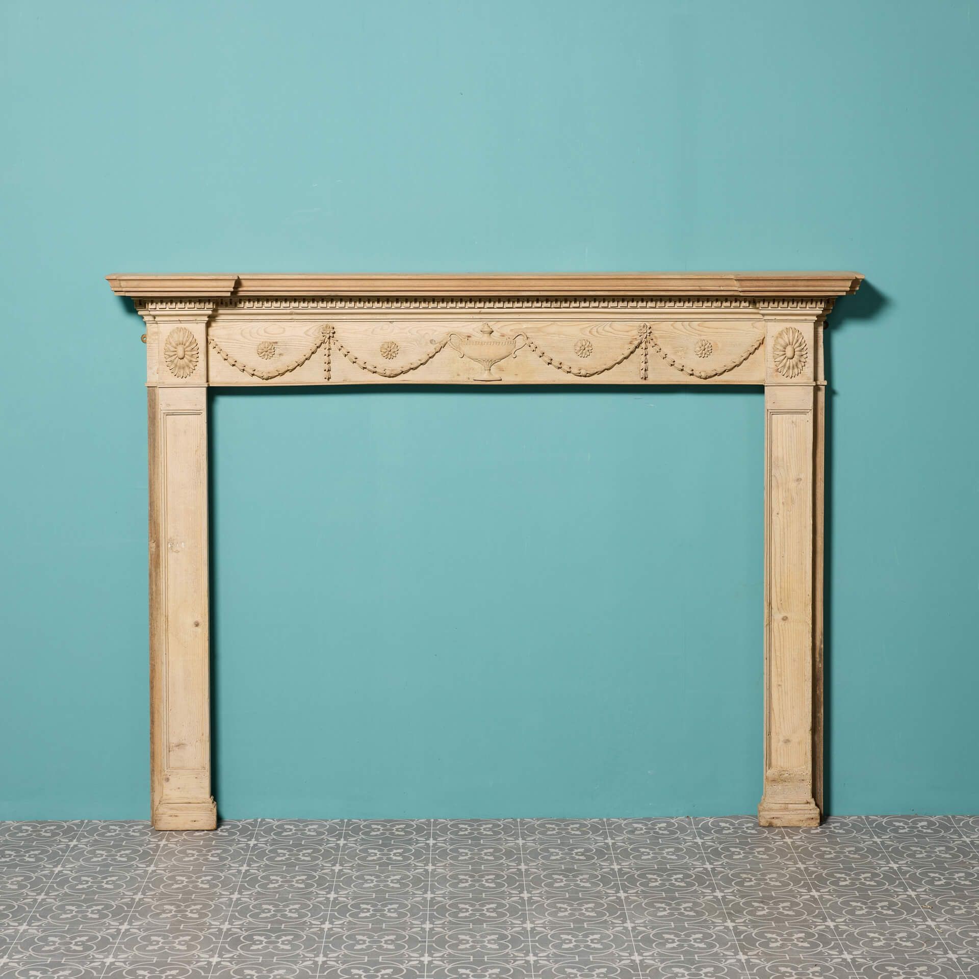 Antique Adam Style Pine Fire Surround | UK Architectural Heritage