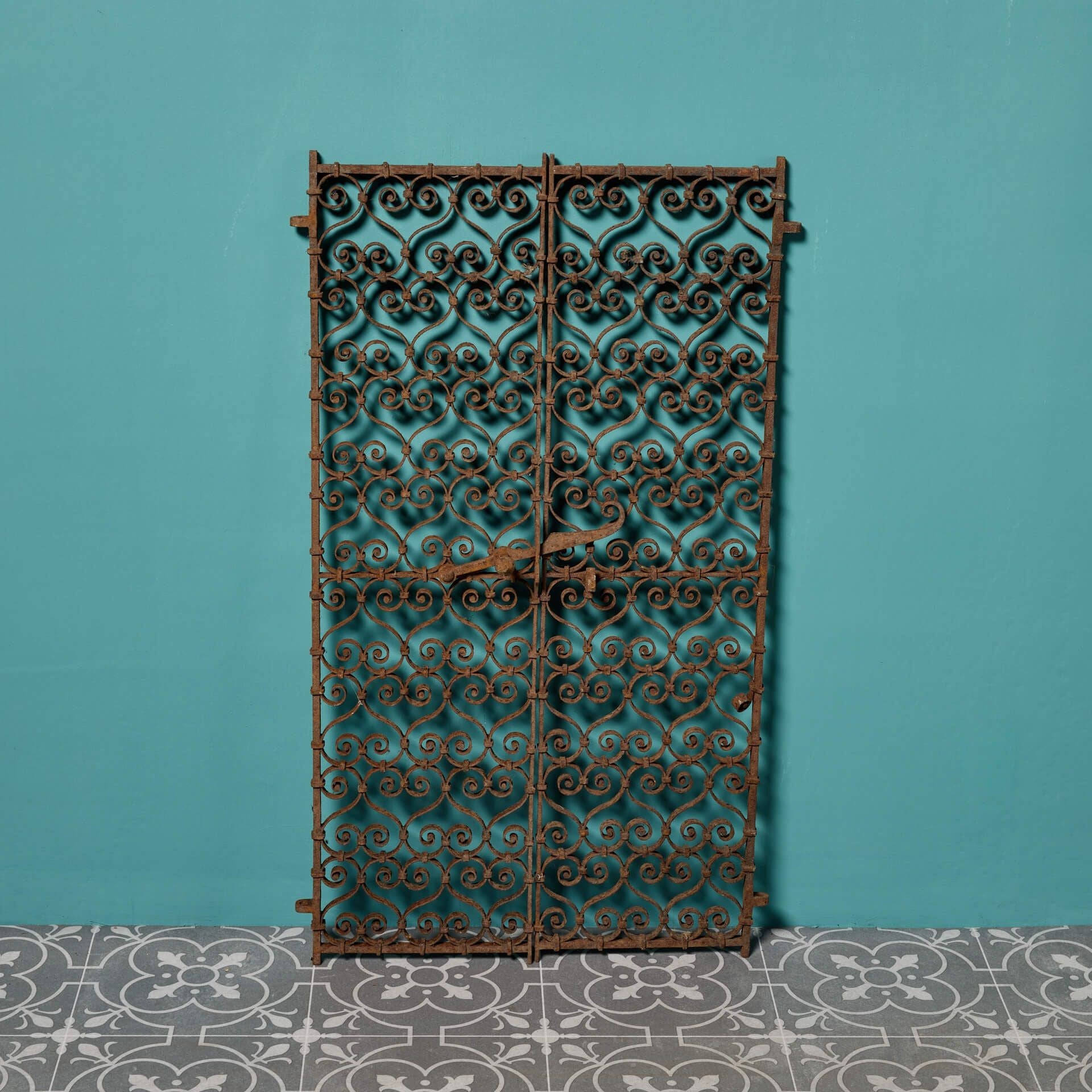 Pair of 19th Century Wrought Iron Window Grills | UK Architectural Heritage