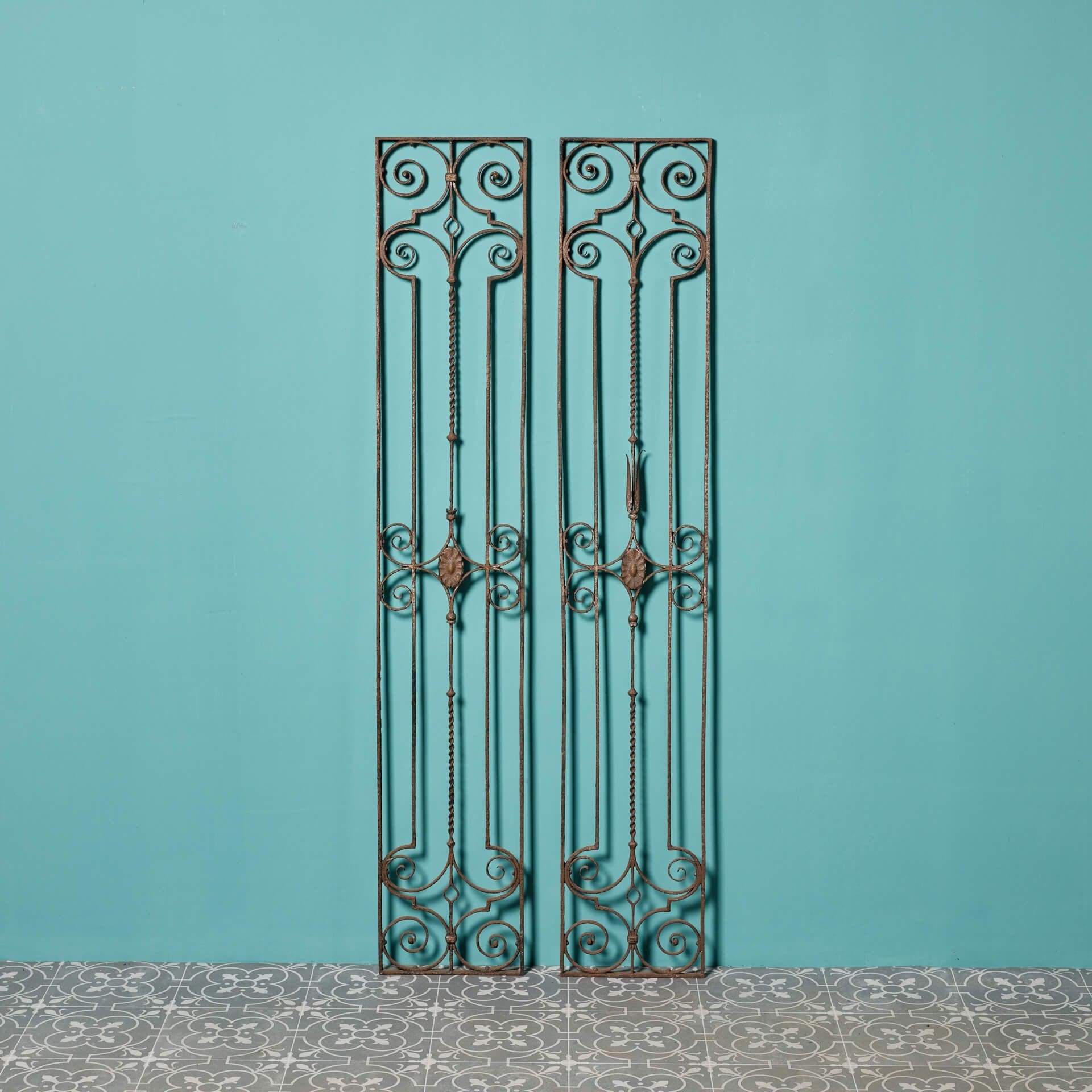 Pair of Georgian Wrought Iron Panels | UK Architectural Heritage