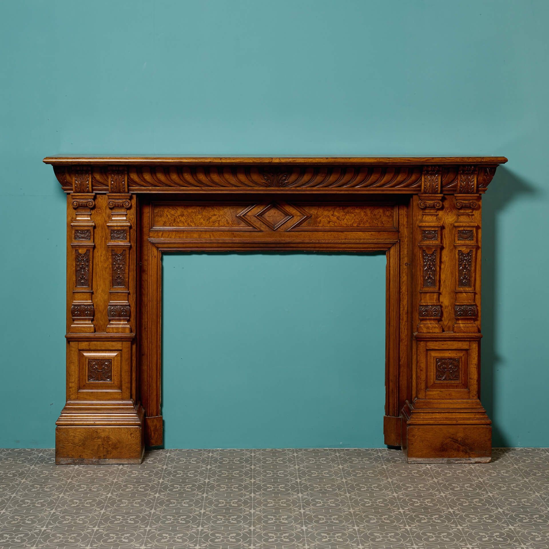 Large Antique Victorian Style Oak Fireplace | UK Architectural Heritage