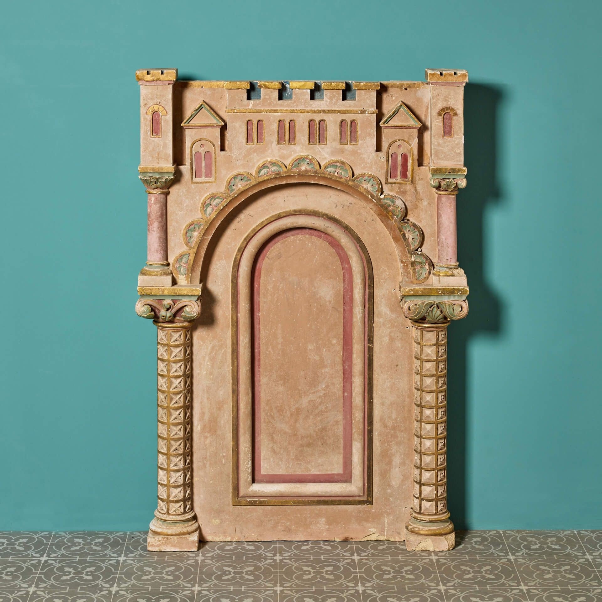 Painted French Caen Stone Architectural Model | UK Architectural Heritage