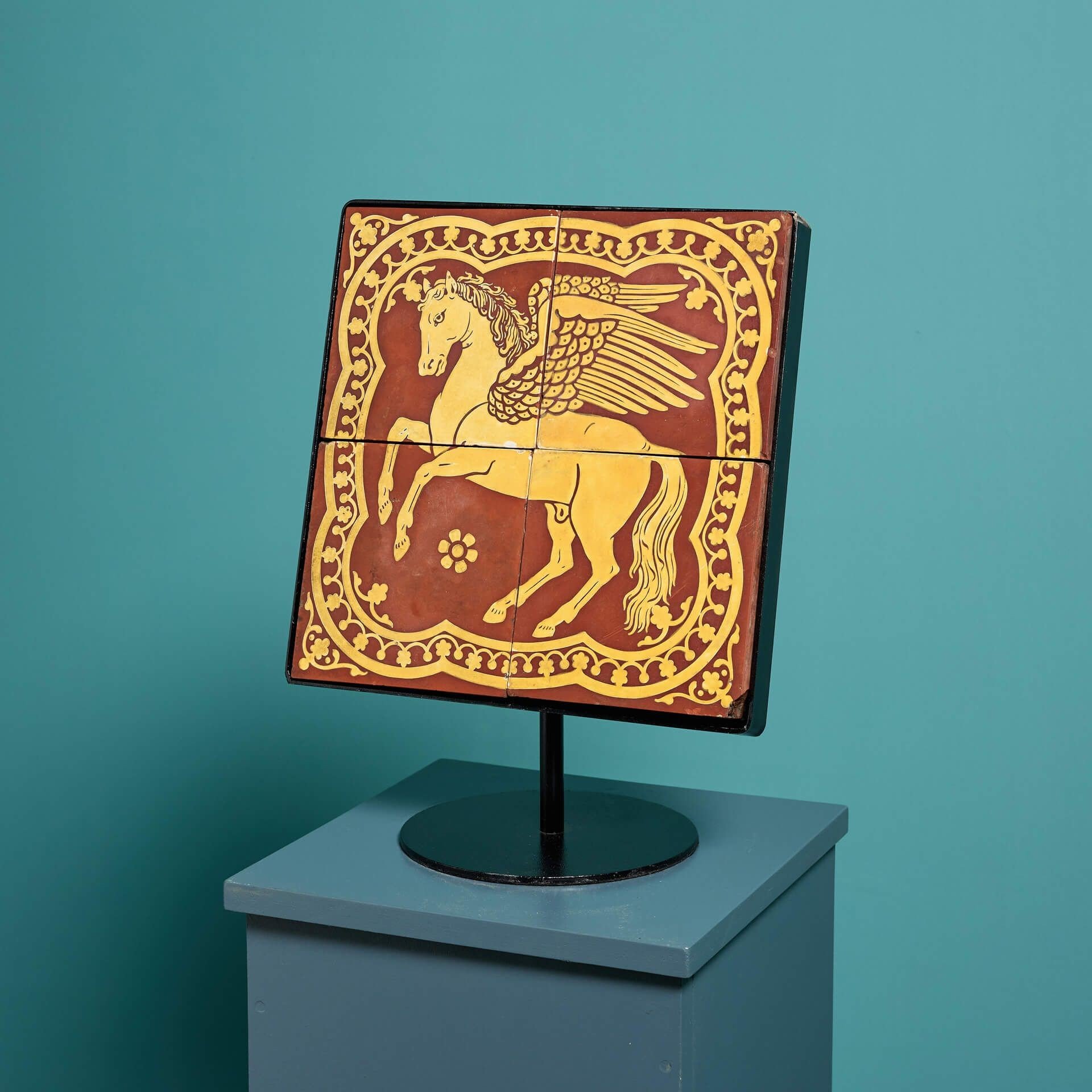 Minton & Co Encaustic Pegasus Tile Panel | UK Architectural Heritage