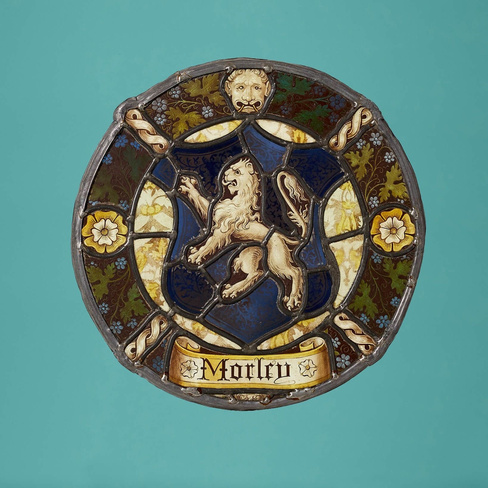 English Stained Glass Roundel of the Morley Family Crest | UK ...