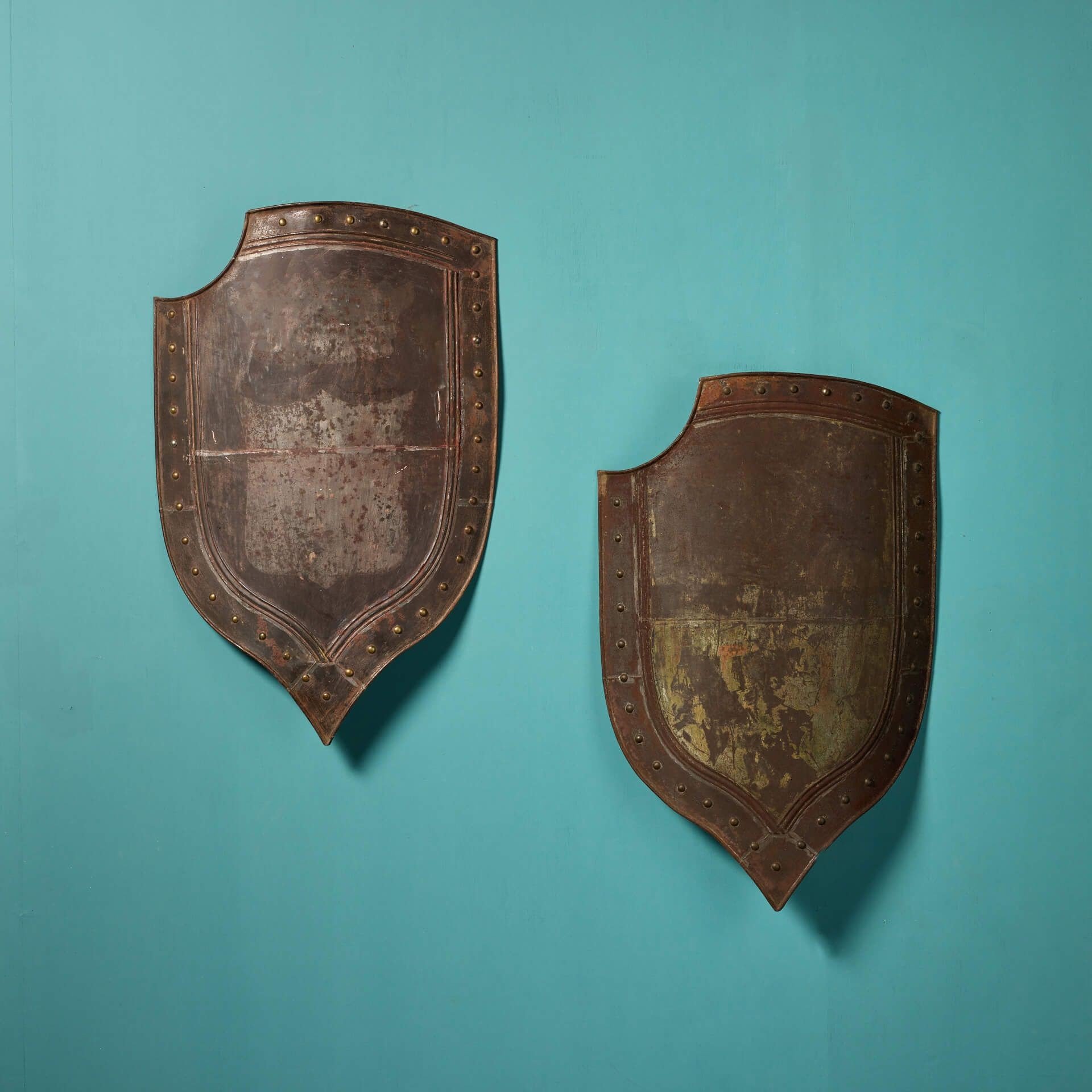 Pair of Antique Medieval Shields | UK Architectural Heritage