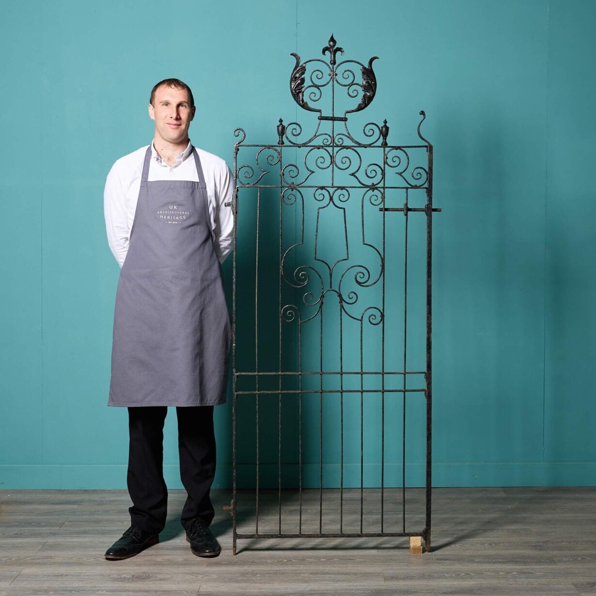 Tall Antique Scottish Wrought Iron Pedestrian Gate | UK Architectural ...