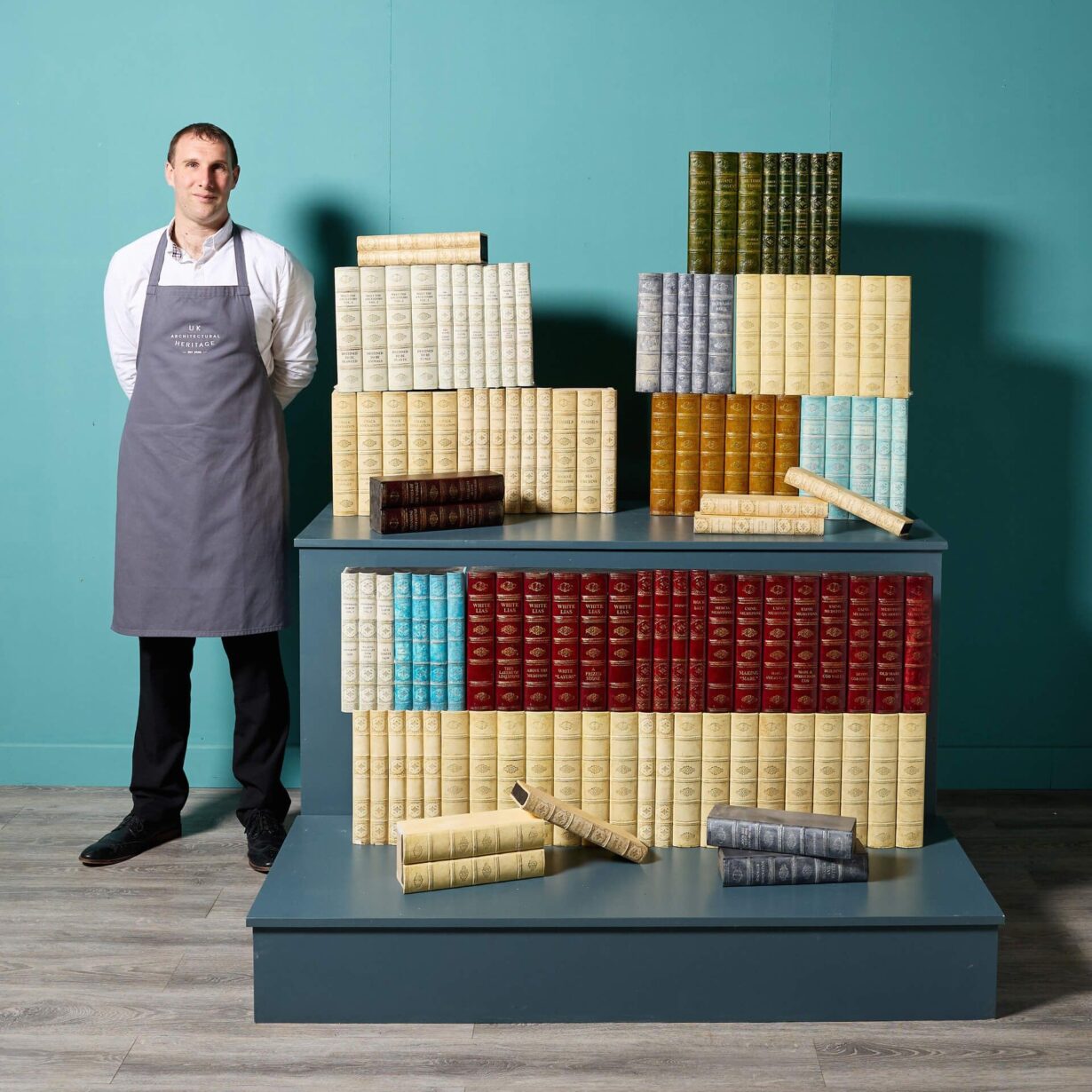 Large Set of Reclaimed Faux Library Books | UK Architectural Heritage