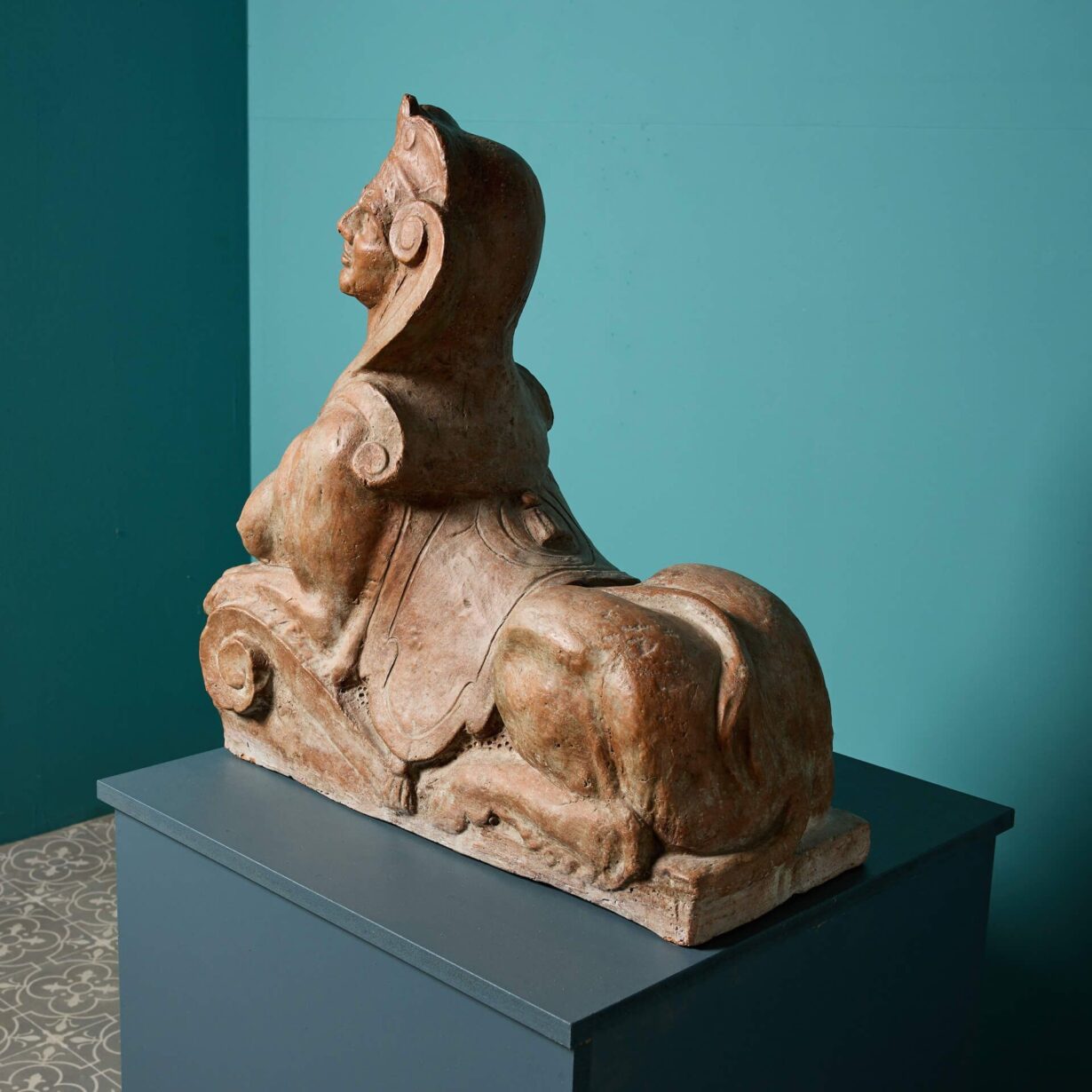 Antique French Terracotta Sphinx Model | UK Architectural Heritage