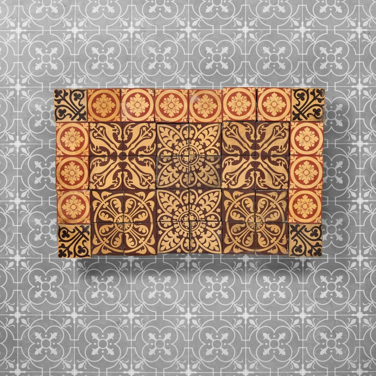 Reclaimed Minton Tile Splashback | UK Architectural Heritage