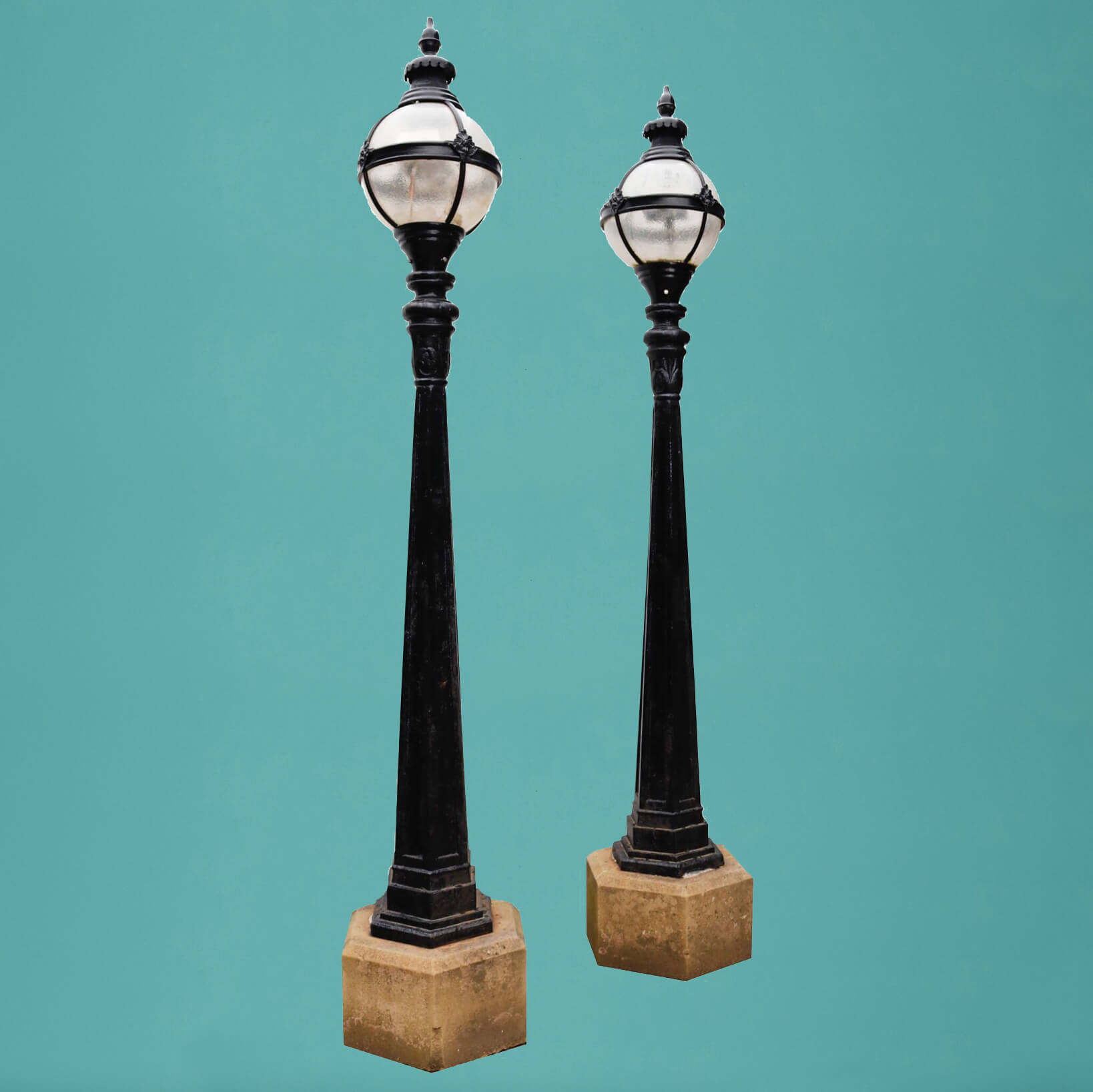 Set of Original Antique Victorian Lamp Posts | UK Architectural Heritage