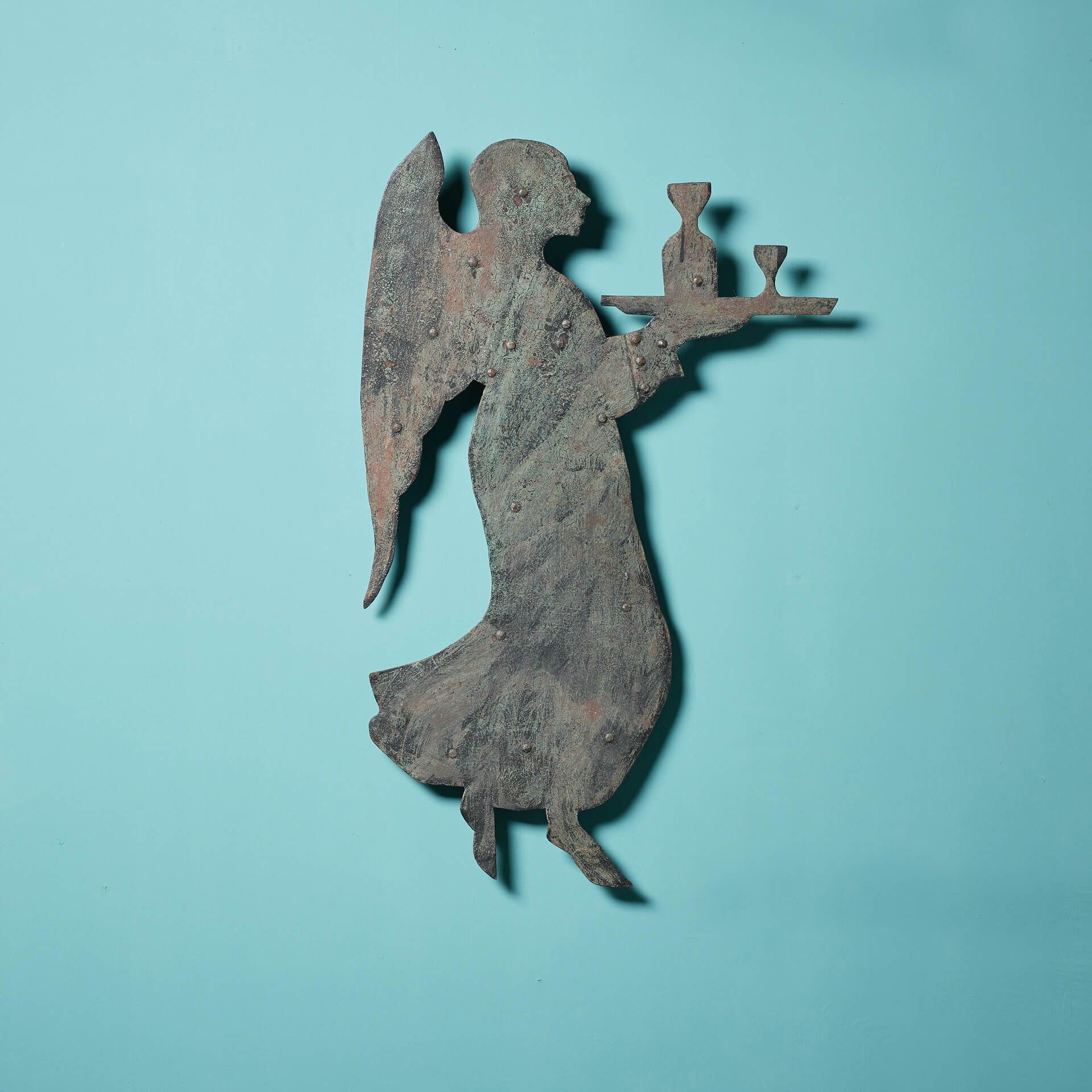 19th Century Iron Wall Plaque of an Angel | UK Architectural Heritage