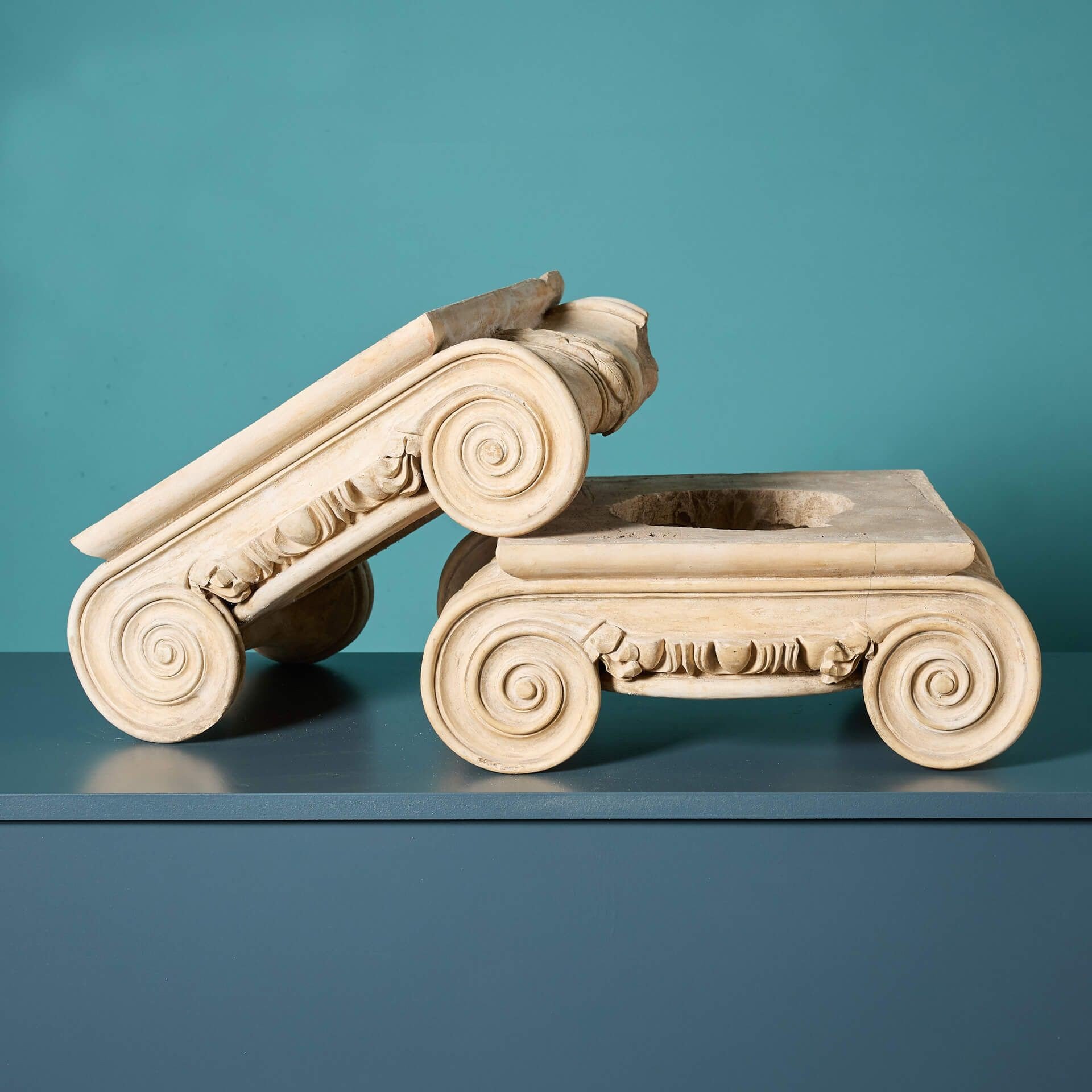 Pair of Antique Coade Stone Architectural Capitals | UK Architectural ...