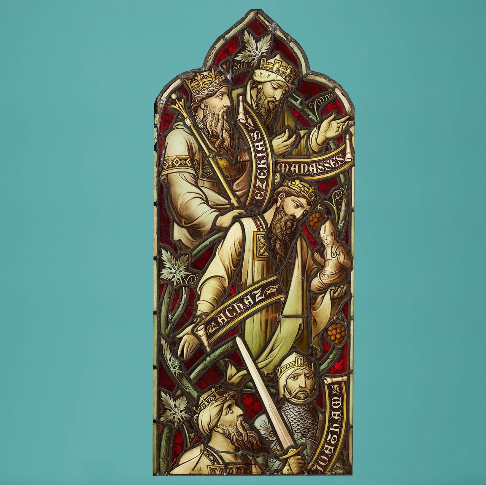 Hardman & Co Antique Lancet-Arched Stained Glass Panel | UK ...