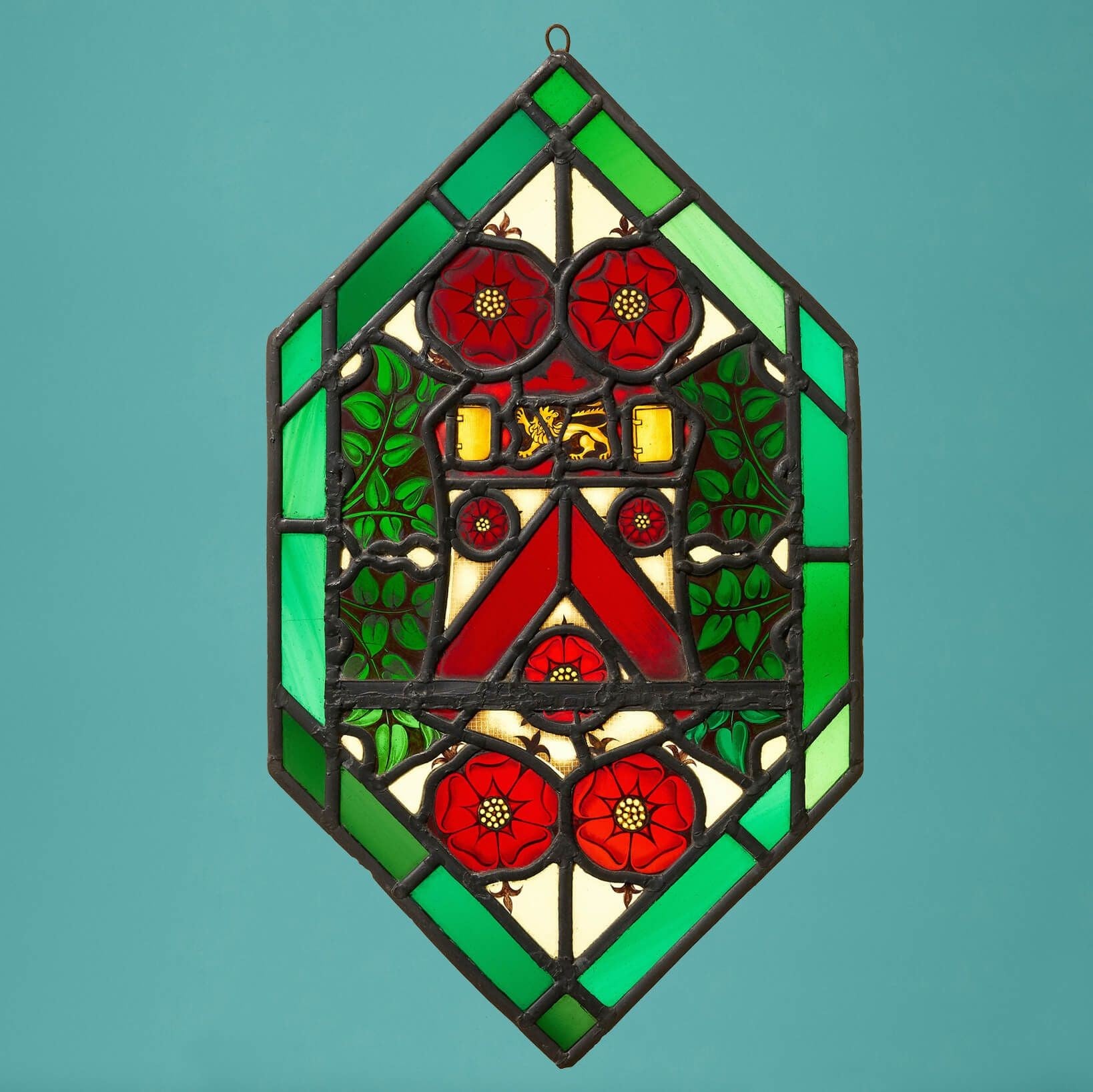 Medieval Style Diamond Shaped Stained Glass Panel | UK Architectural ...