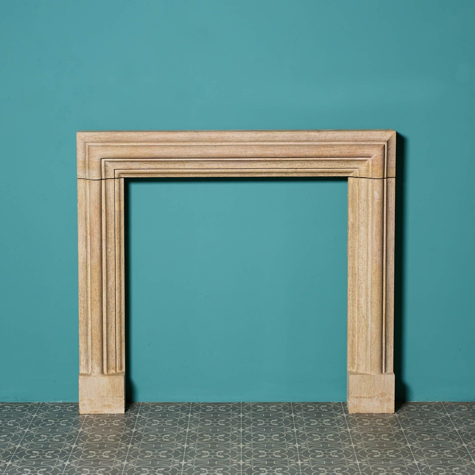 Reclaimed English Bolection Style Limestone Fireplace | UK ...