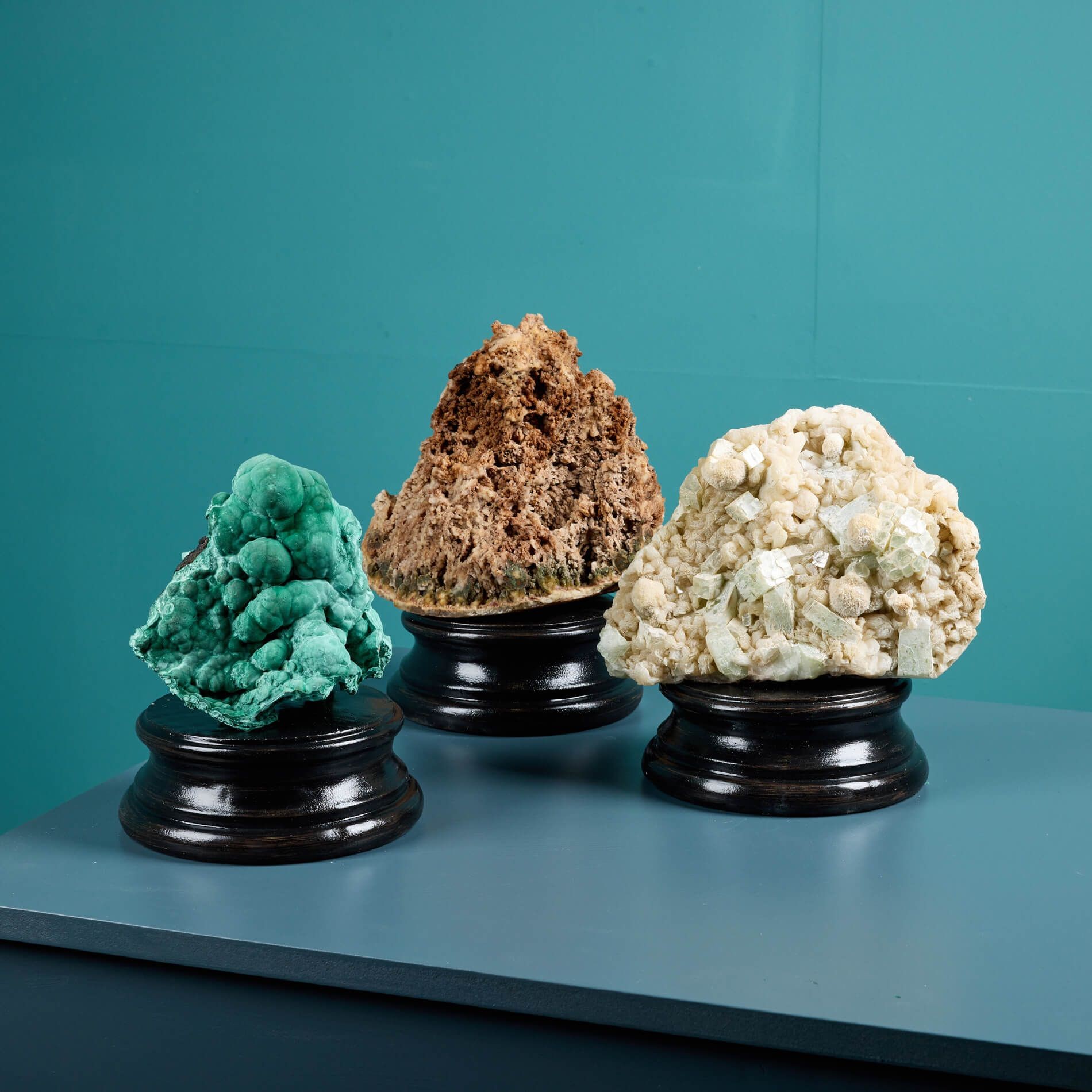Collection of 3 Natural Mineral Specimens | UK Architectural Heritage