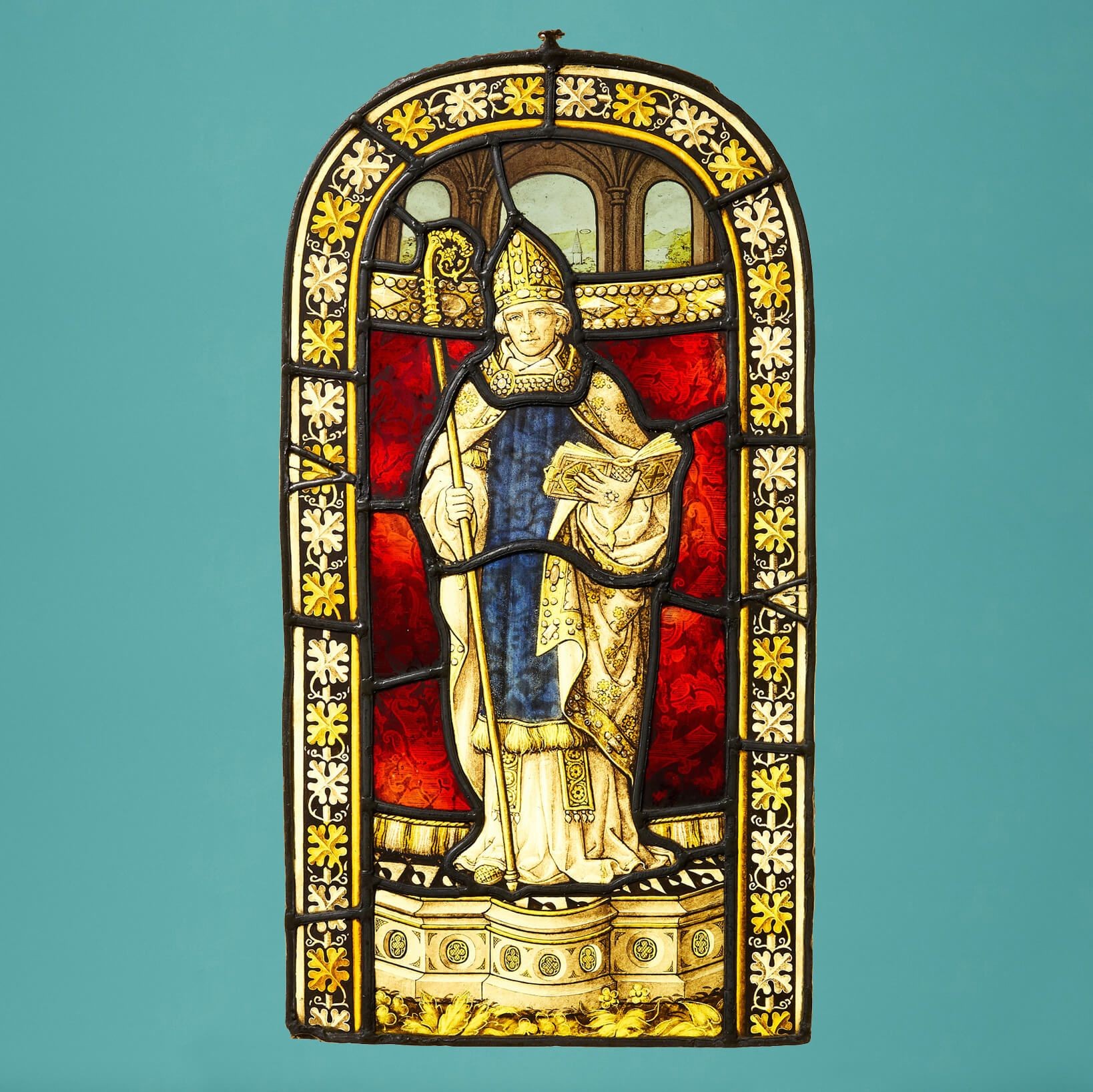 Ecclesiastical Stained Glass Window Hanging of a Bishop | UK ...