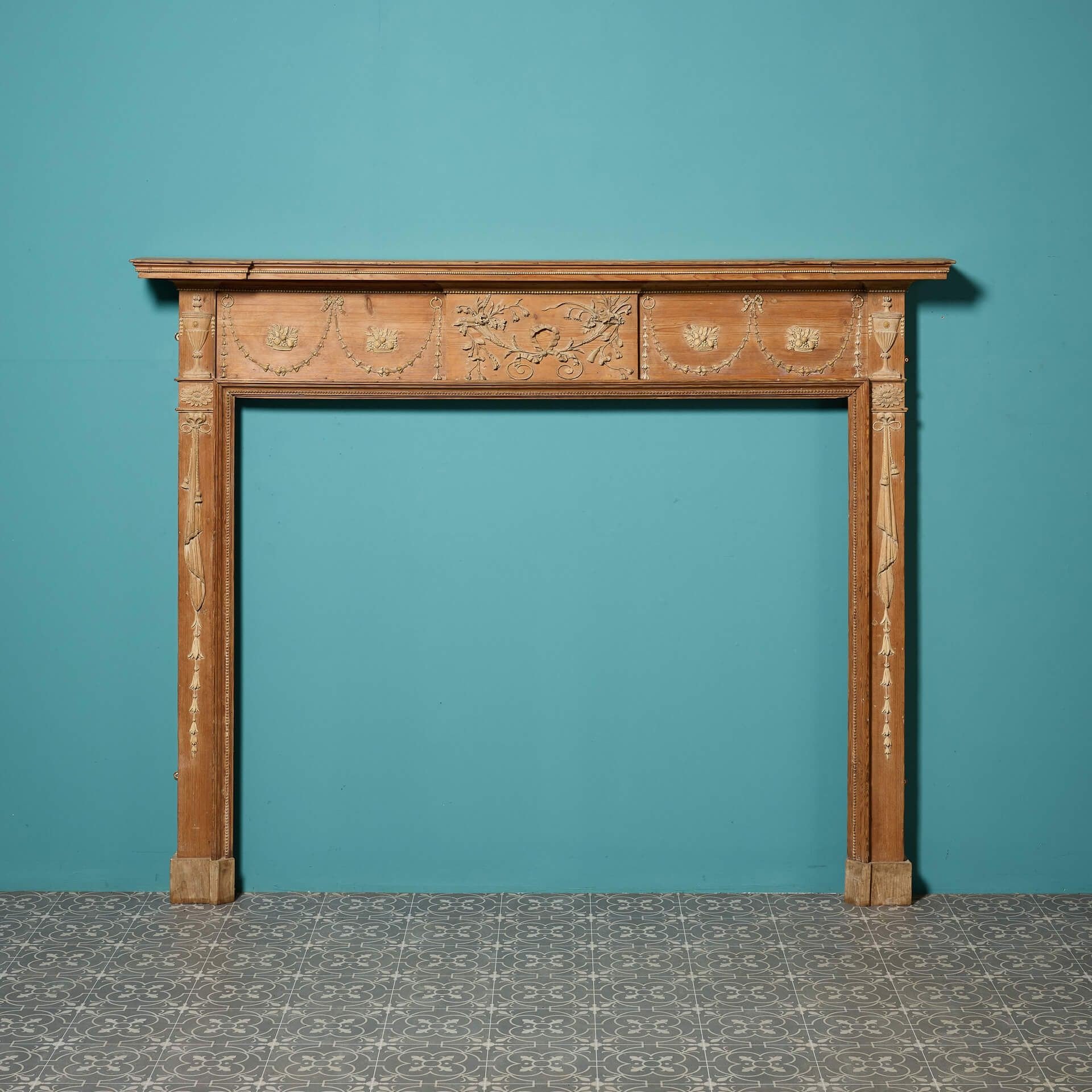 Antique Scottish Pine Robert Adam Style Fire Surround | UK ...