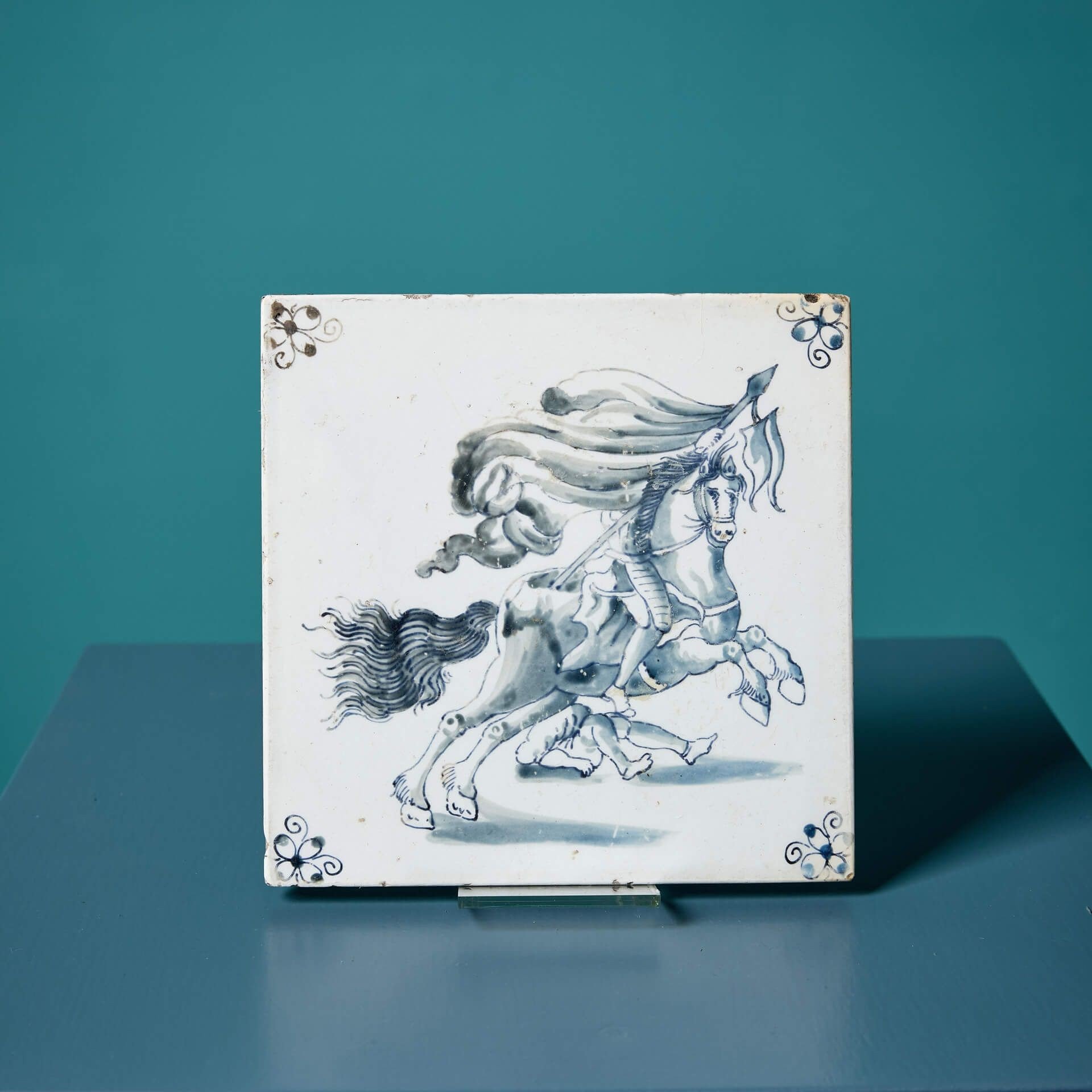 W. T. Copeland 6-Inch Glazed Delft Tile | UK Architectural Heritage