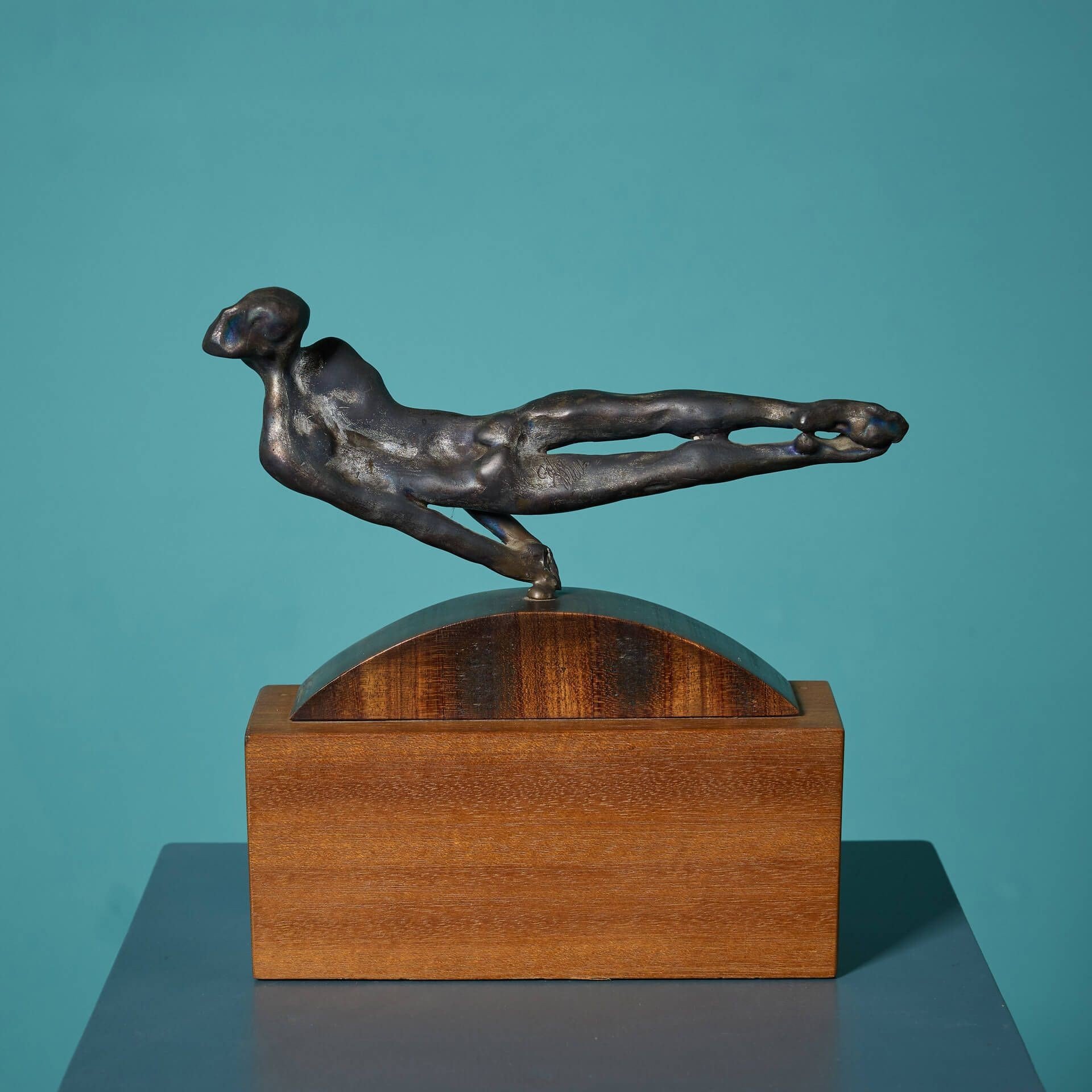 John W. Mills (1933-2023) 'Pommel Horse' Figurative Bronze Sculpture | UK Architectural Heritage