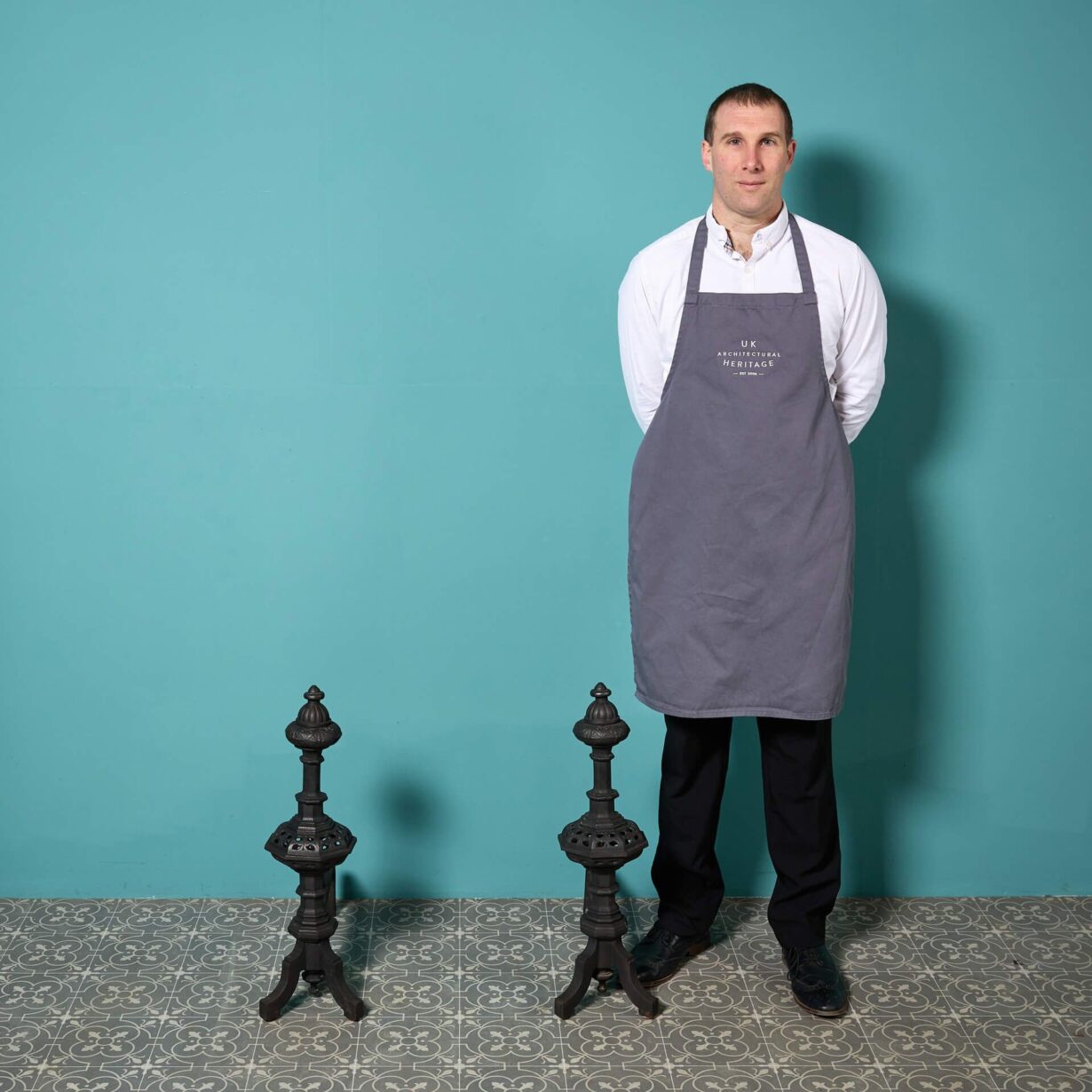 Pair of 19th Century Cast Iron Fire Dogs | UK Architectural Heritage