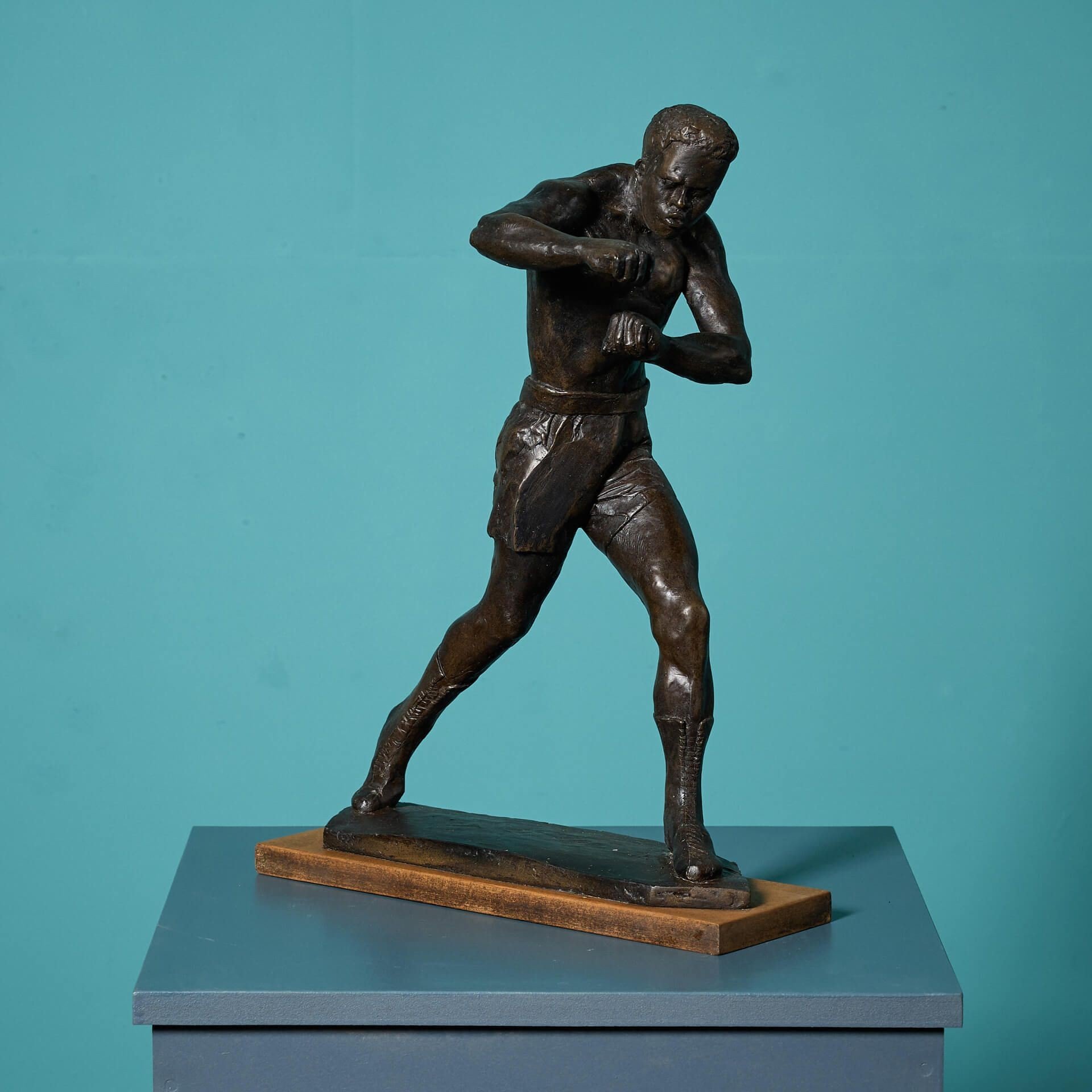 John W. Mills (1933-2023) 'Boxer #1’ Cold Cast Bronze Sculpture | UK Architectural Heritage