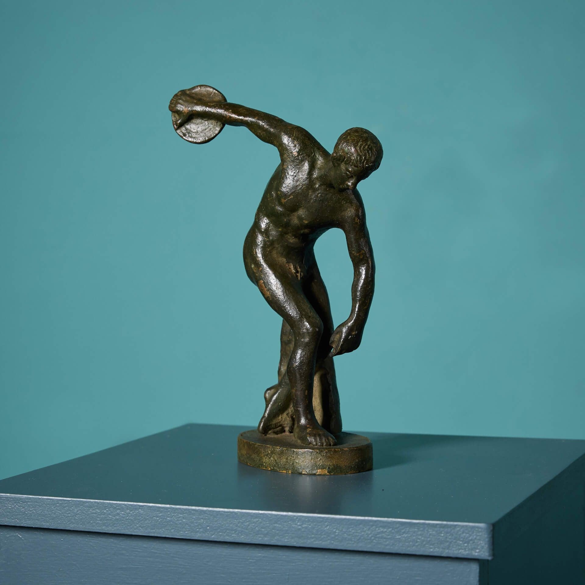 Small Bronze Sculpture of the Discobolus of Myron After the Antique ...