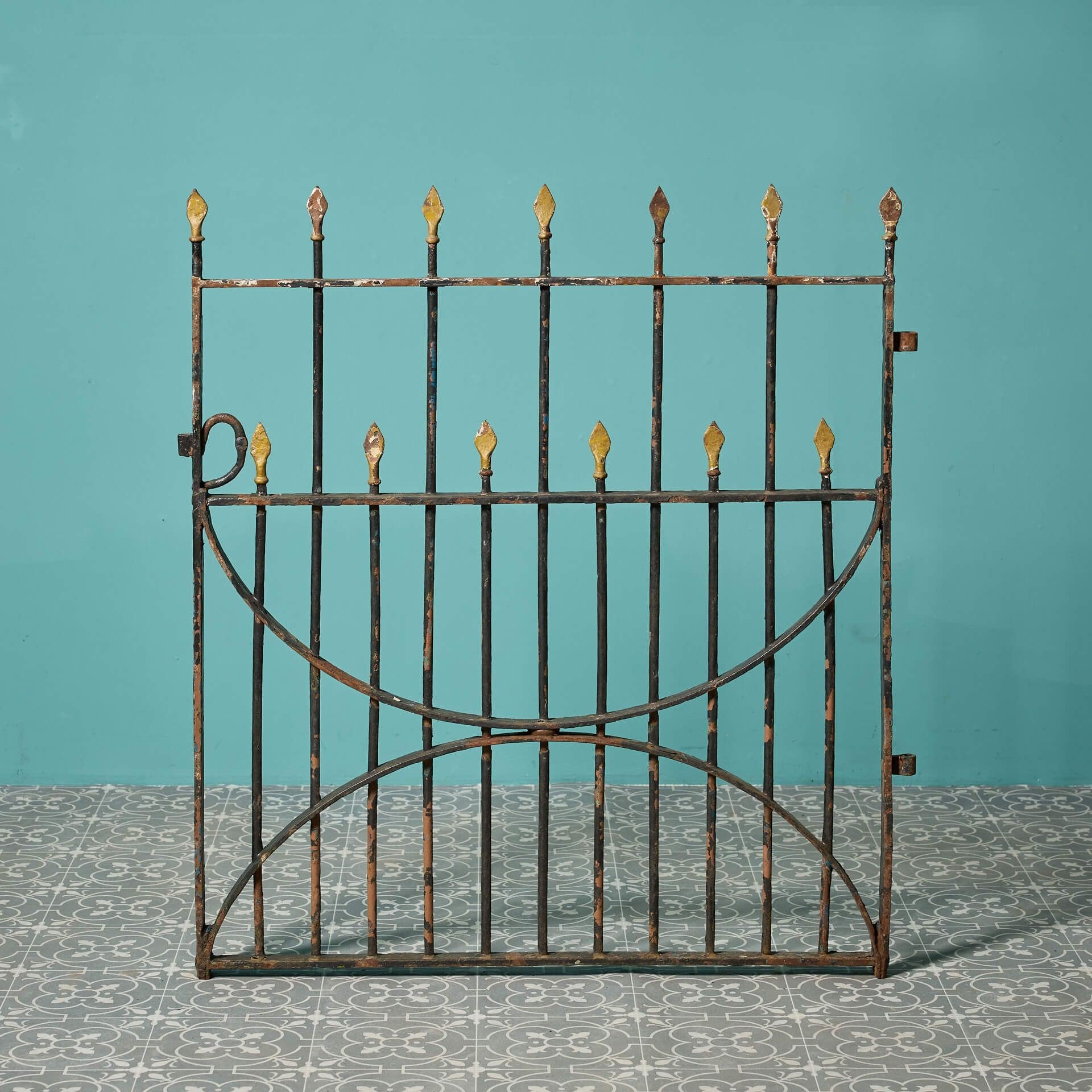 Antique Wrought Iron Gate with Gold Arrowhead Finials | UK ...