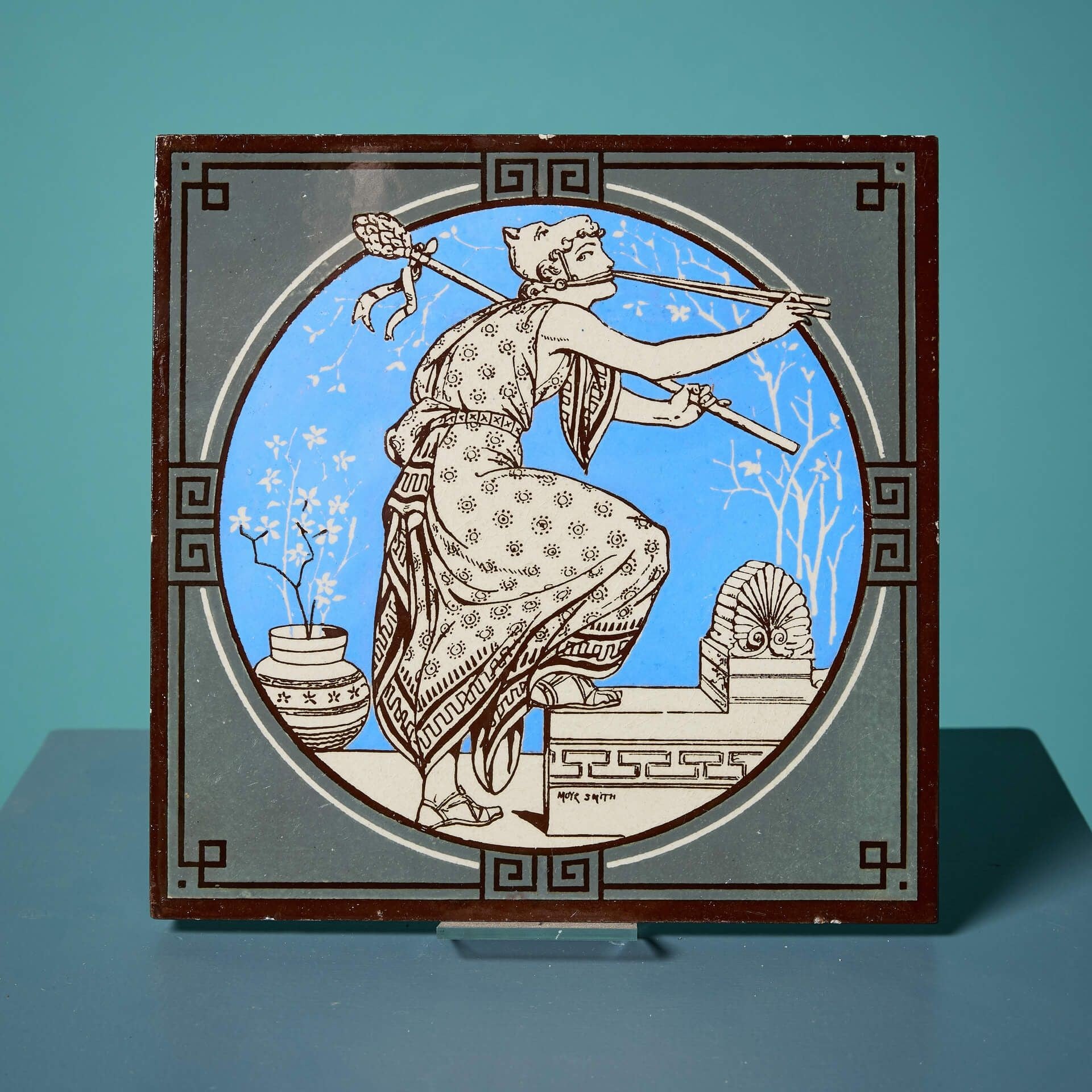 Antique Minton Tile of Musical Classical Figures by John Moyr Smith ...