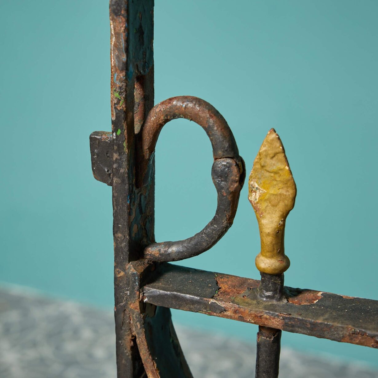 Antique Wrought Iron Gate with Gold Arrowhead Finials | UK ...