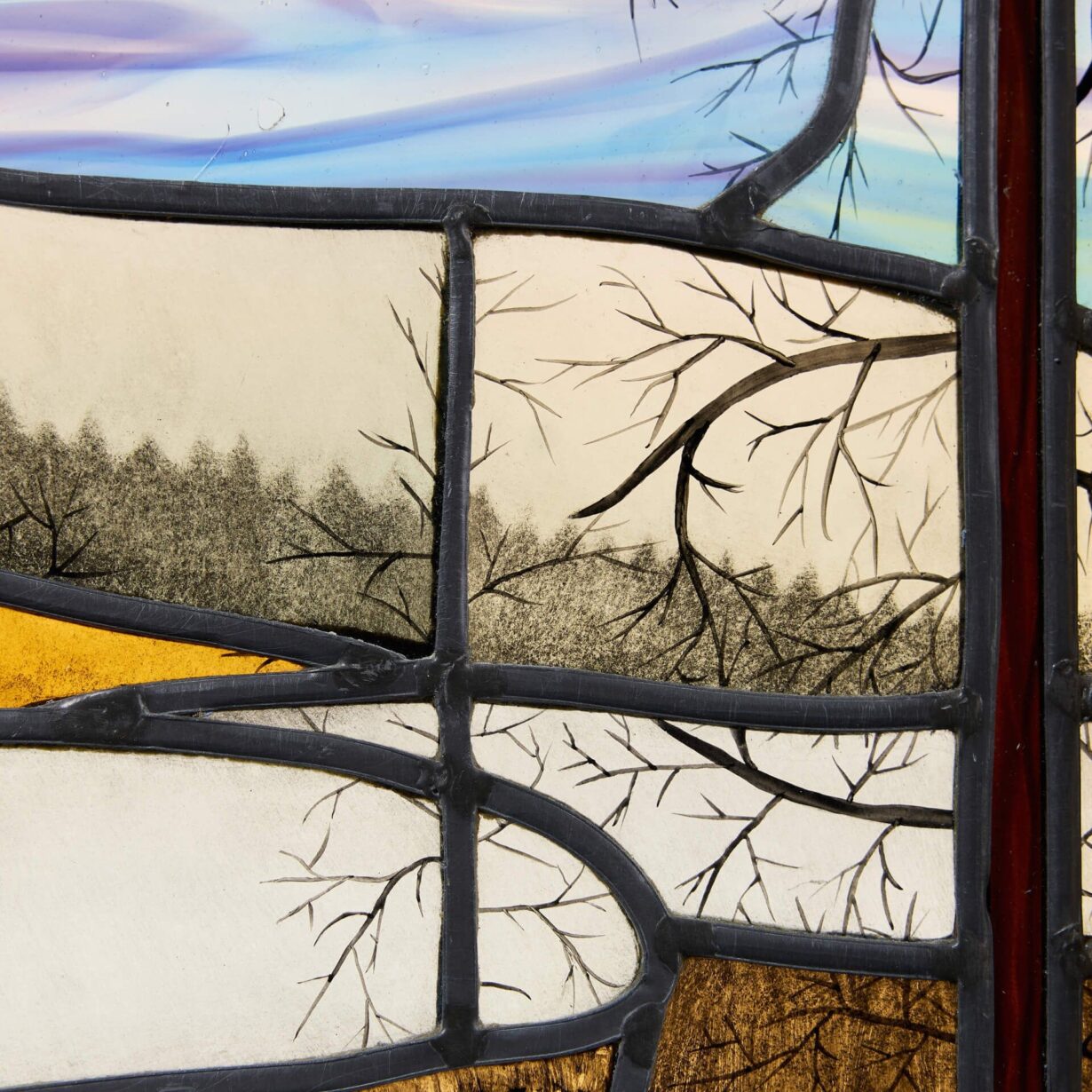 Abstract Landscape Mid-Century Stained Glass Window | UK Architectural ...