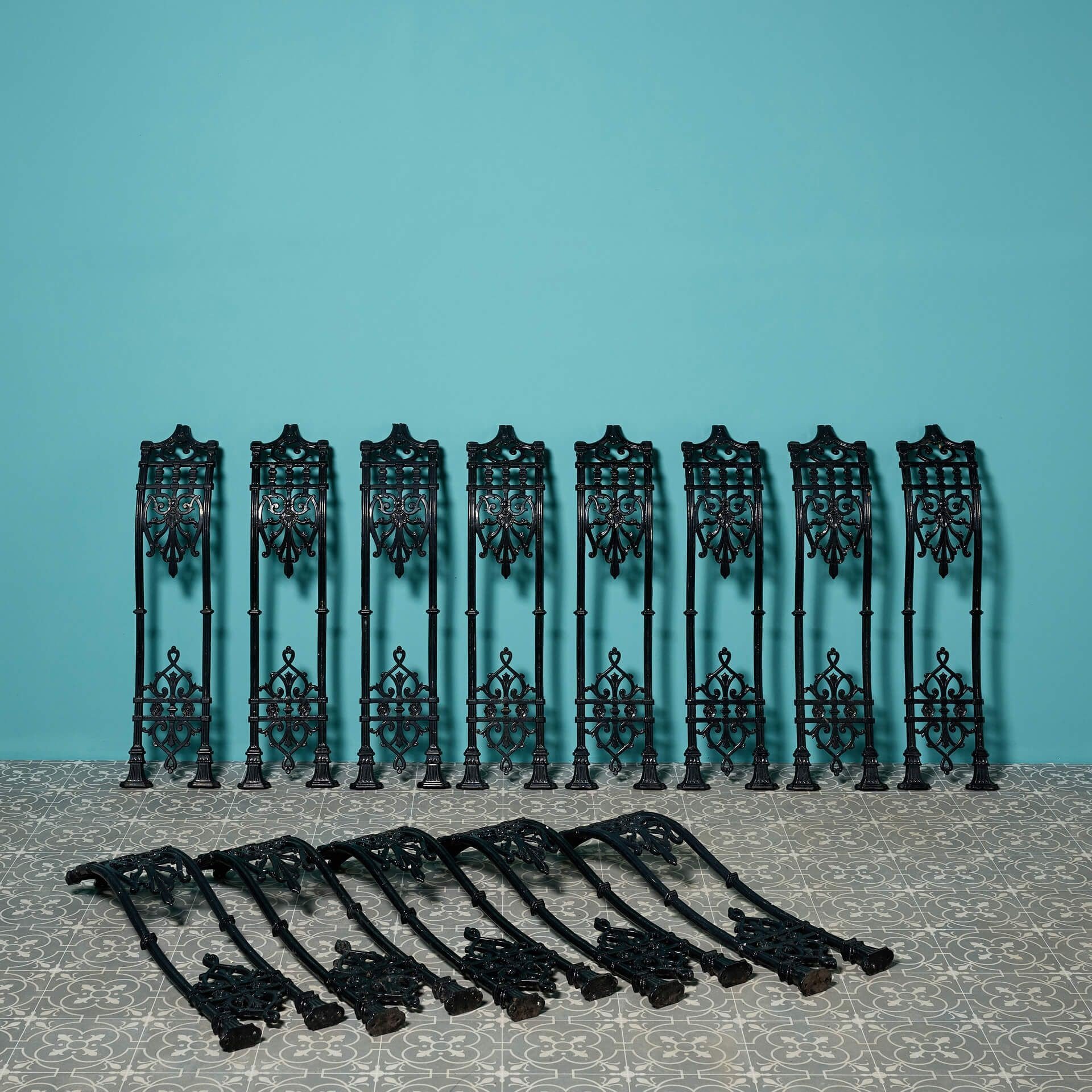 Set of 13 Regency Style 19th Century Cast Iron Balustrades | UK ...