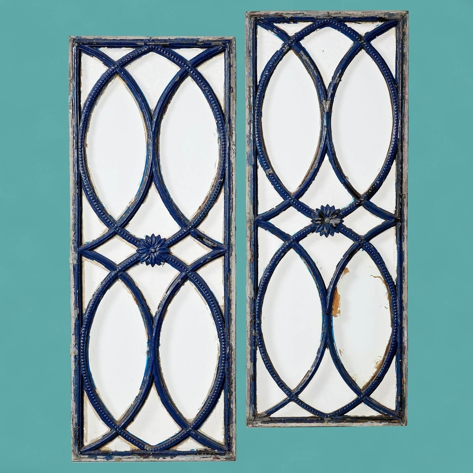 Pair of Antique Georgian Style Iron Window Panels | UK Architectural ...