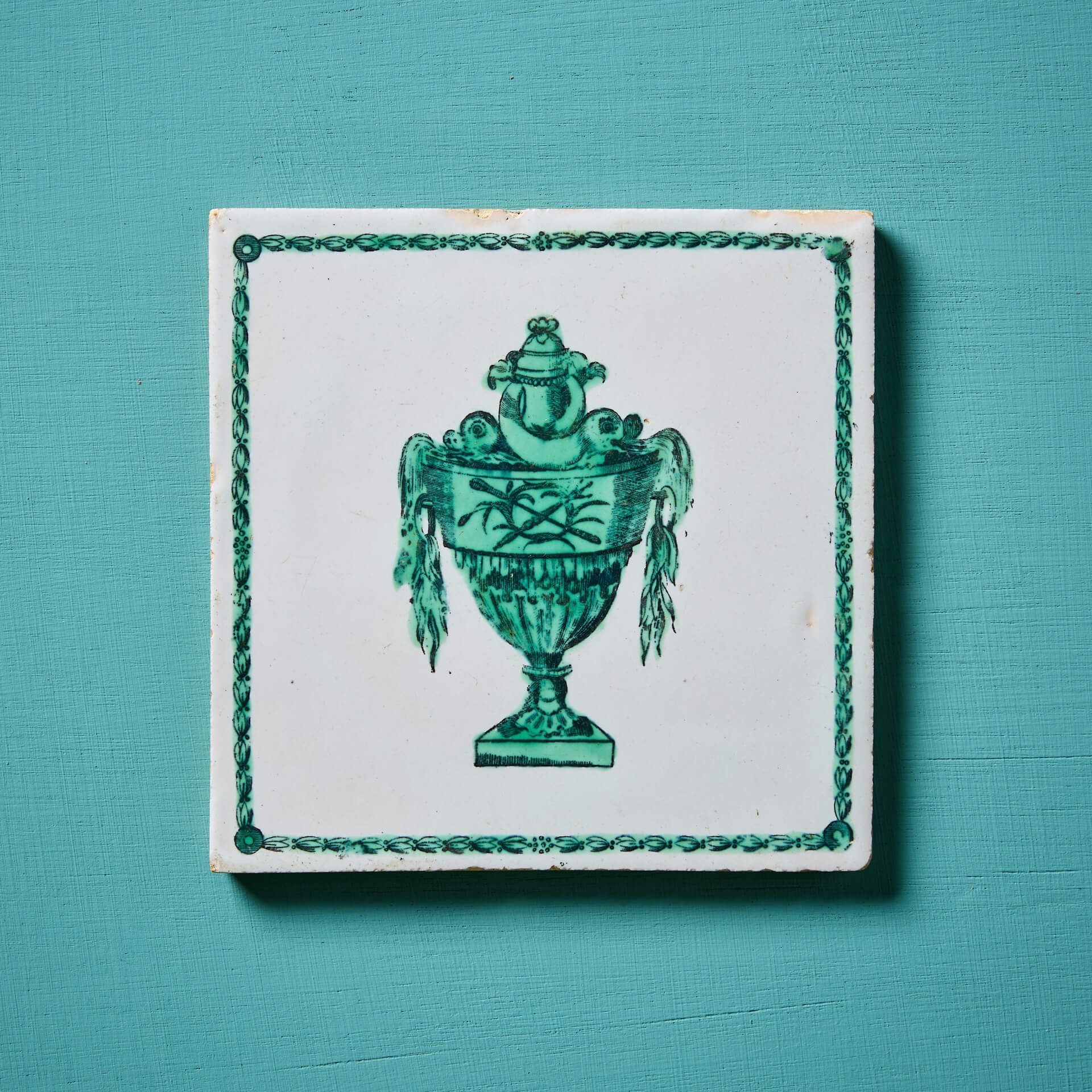 Antique Liverpool Delft Tile with Neoclassical Urn | UK Architectural ...