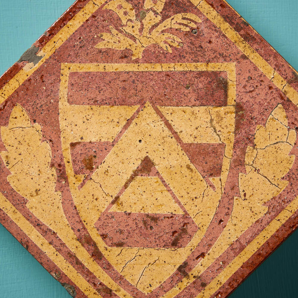 19th Century 5-inch Medieval Style Encaustic Tile by Godwin | UK ...