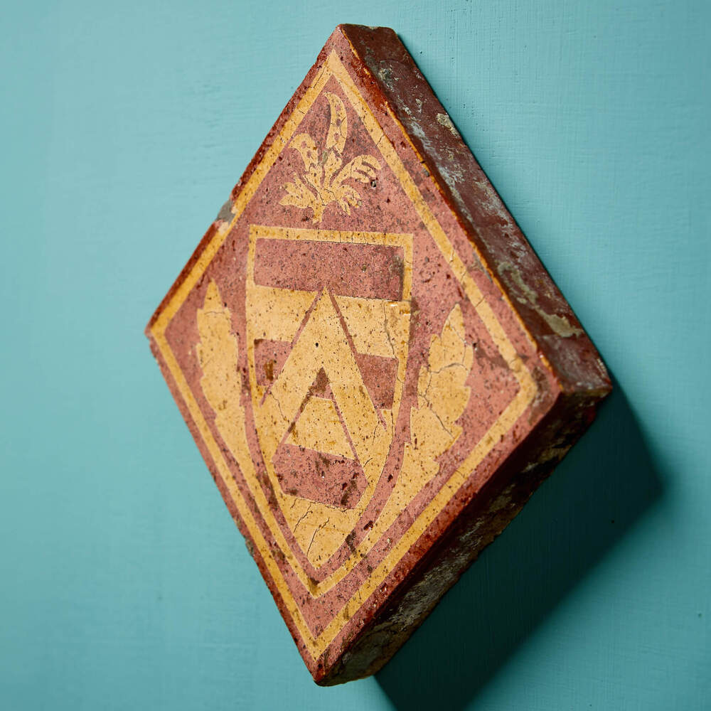 19th Century 5-inch Medieval Style Encaustic Tile by Godwin | UK ...