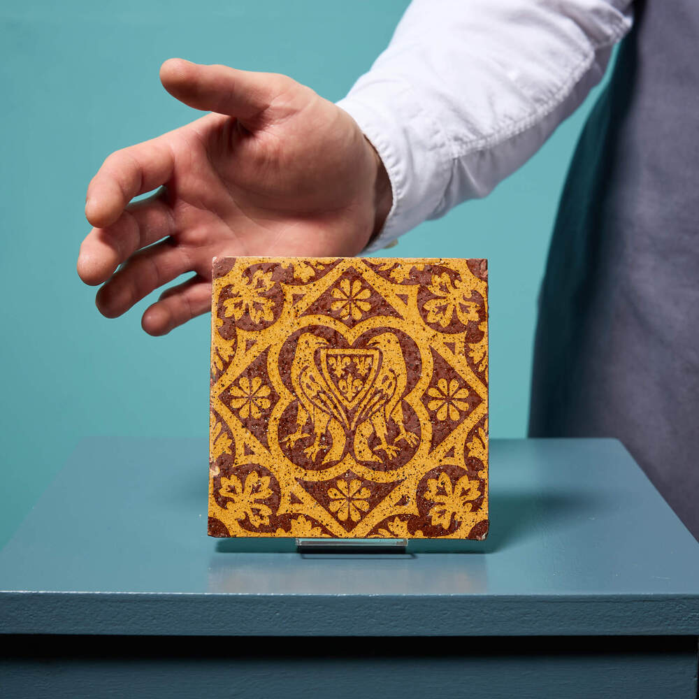 19th Century Tudor Revival Encaustic Tile by W. Godwin | UK ...