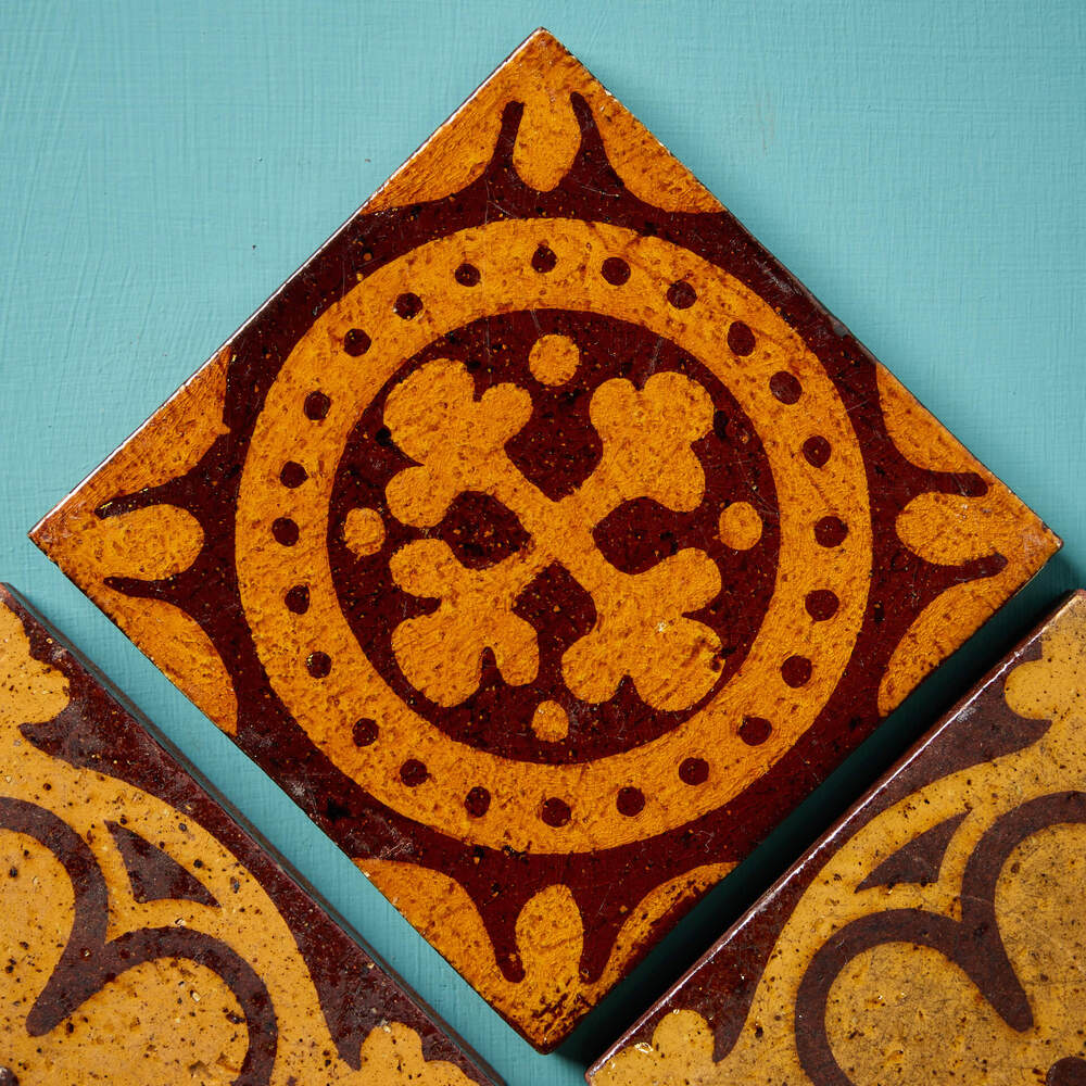 Set of 9 Antique English Encaustic Tiles by Godwin & Craven Dunhill ...