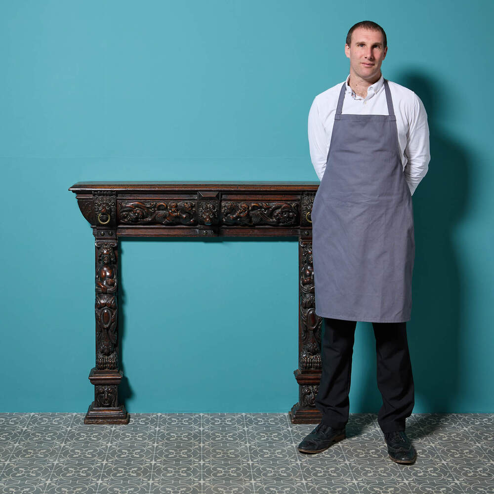 Antique Handcarved Medieval Style Oak Fire Surround | UK Architectural ...