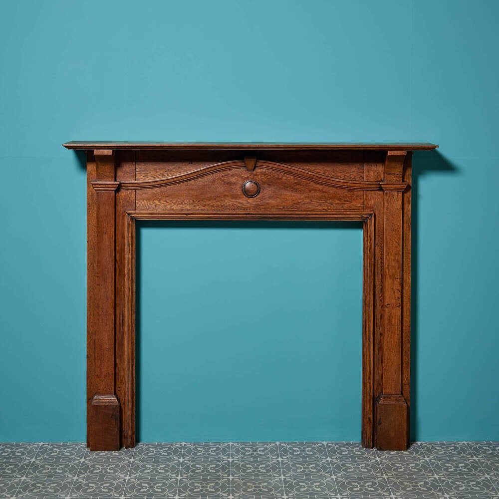 Antique English Edwardian Oak Fireplace | UK Architectural Heritage