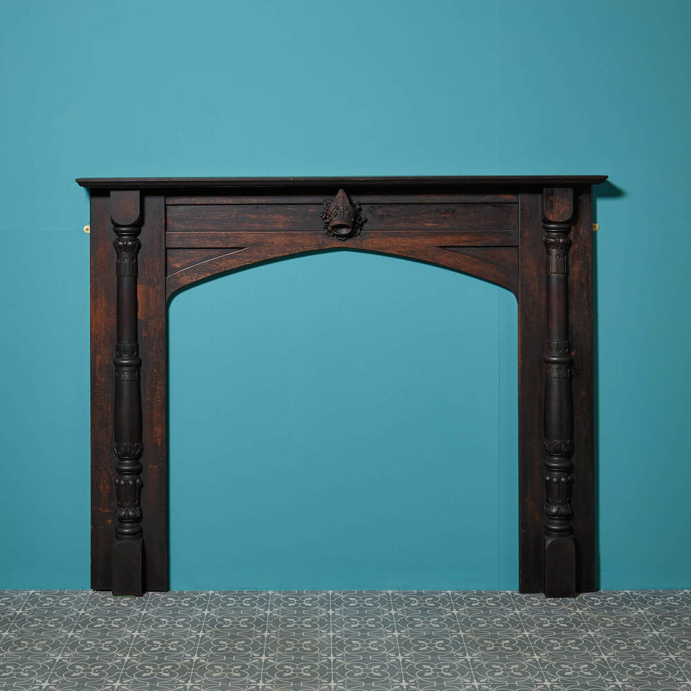 19th Century Ecclesiastical Oak & Mahogany Fireplace | UK Architectural ...