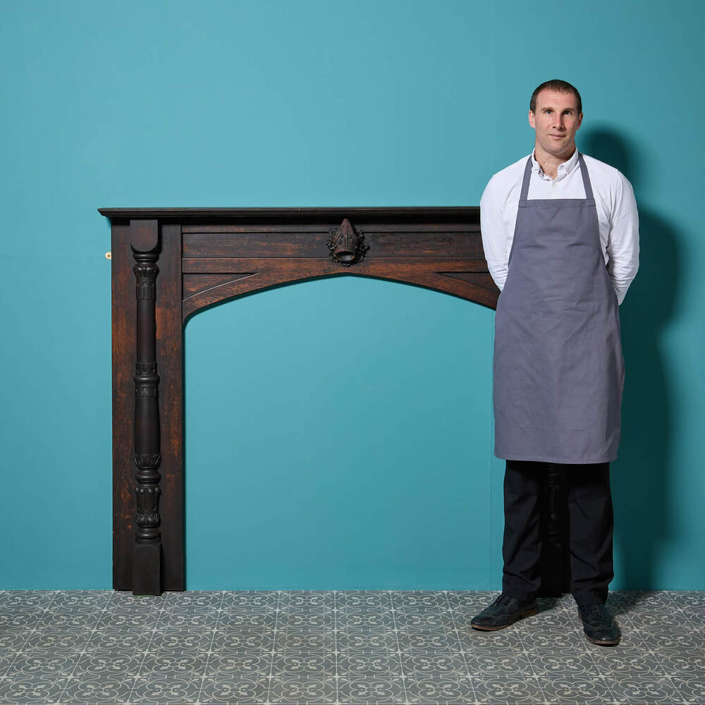 19th Century Ecclesiastical Oak & Mahogany Fireplace | UK Architectural ...