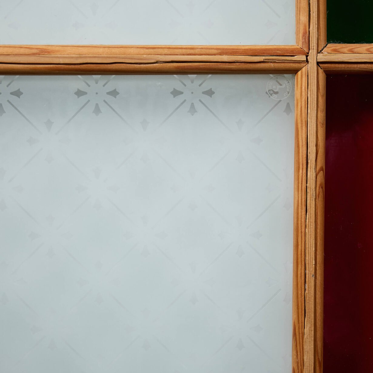Victorian Margin Glazed Pine Door With Etched Stained Glass | UK ...