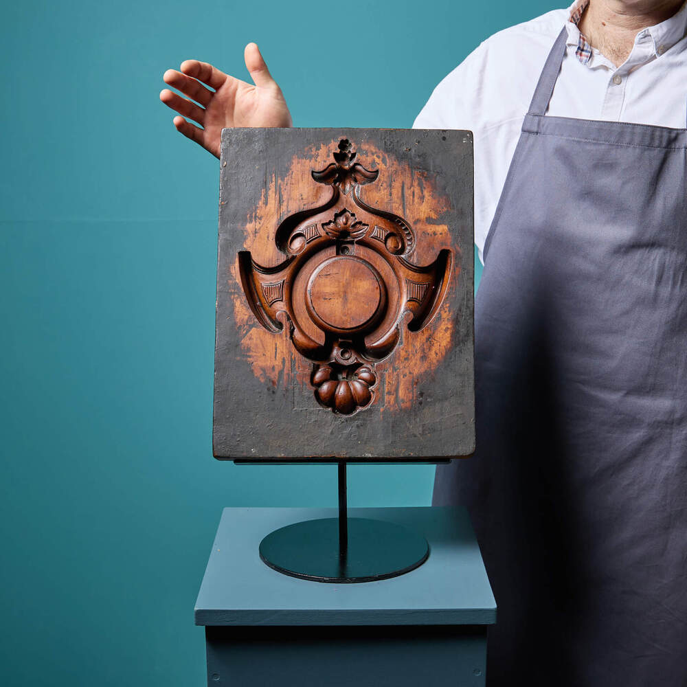 Antique Carved Wooden Cartouche Mould Ex. Tucker Collection | UK ...
