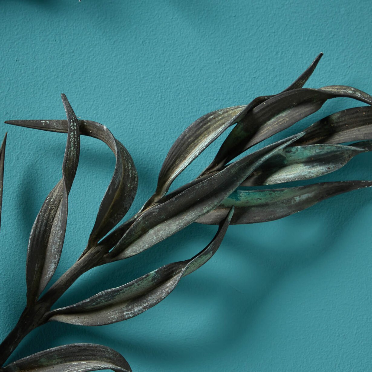 Pair of 19th Century Verdigris Bronze Palm Fronds | UK Architectural ...